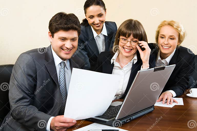 Working in a group stock image. Image of business, thinking - 2752597