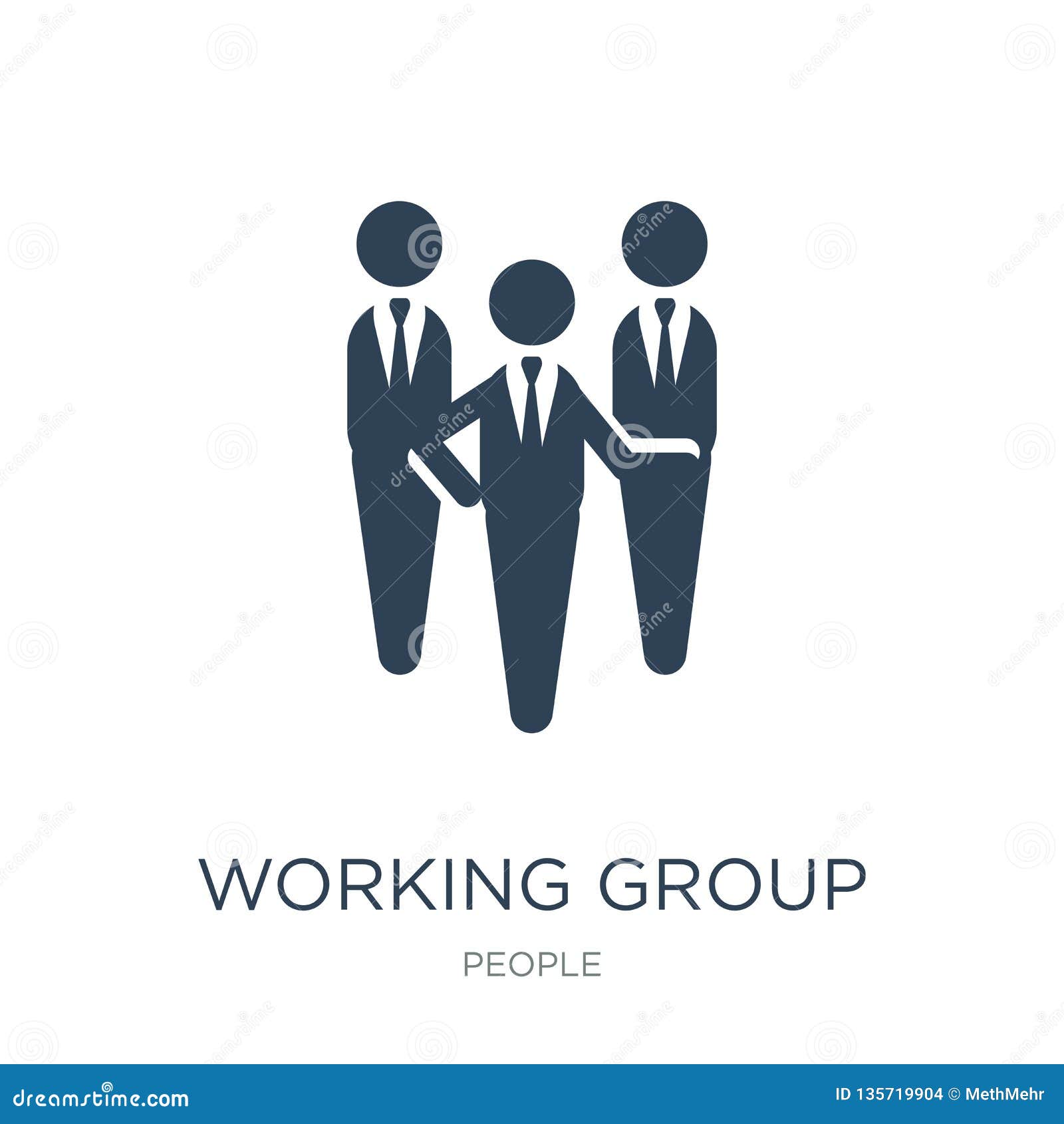 Working Group Icon in Trendy Design Style. Working Group Icon Isolated ...