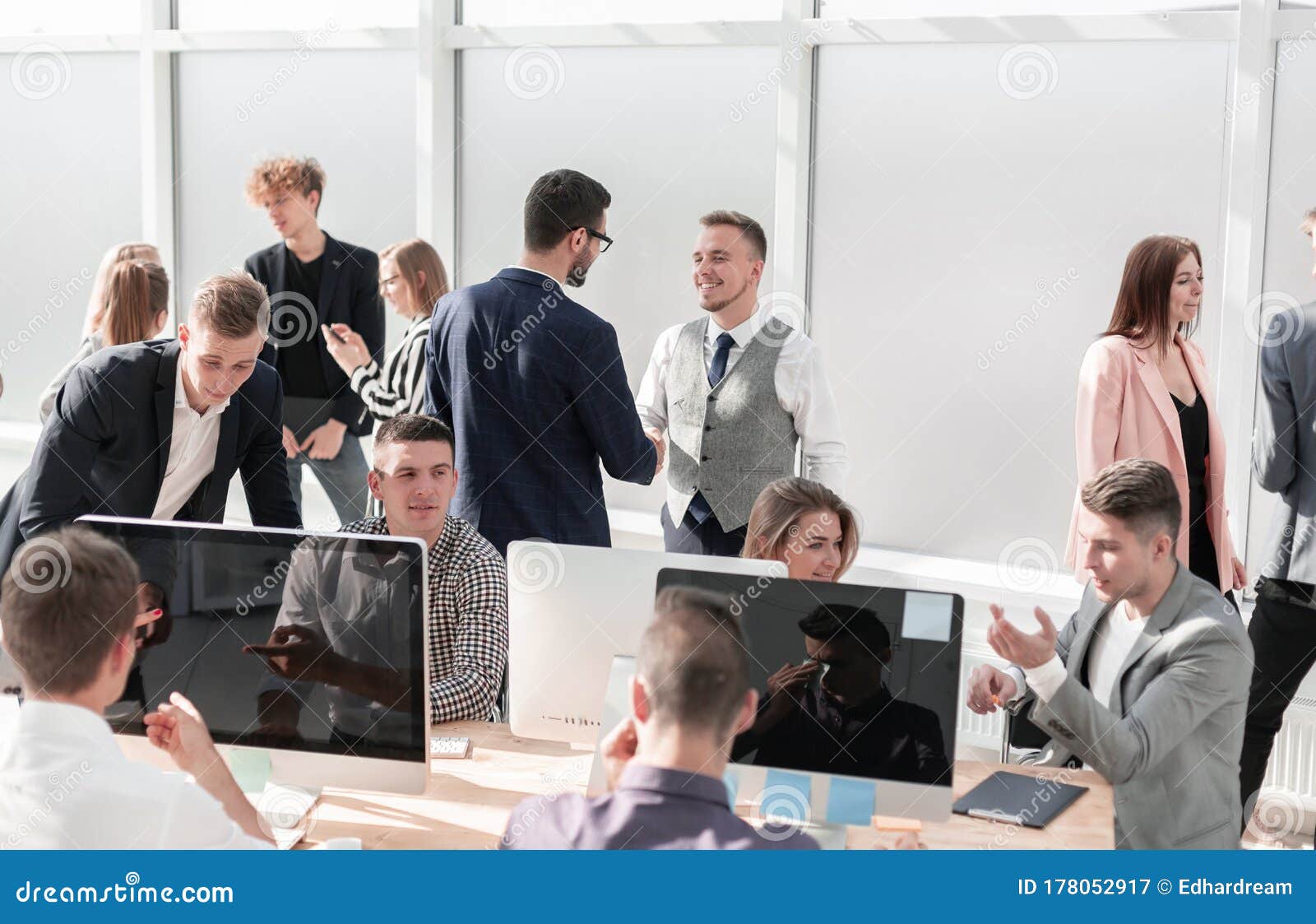 Working Group is Working on a New Project in the Office Stock Image ...