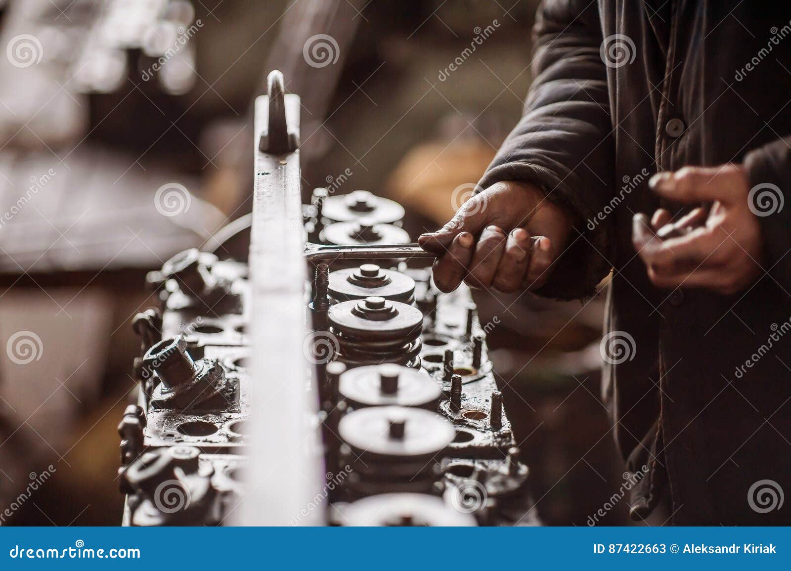 Working Hand In The Engine Oil With The Tools Royalty-Free Stock Image ...
