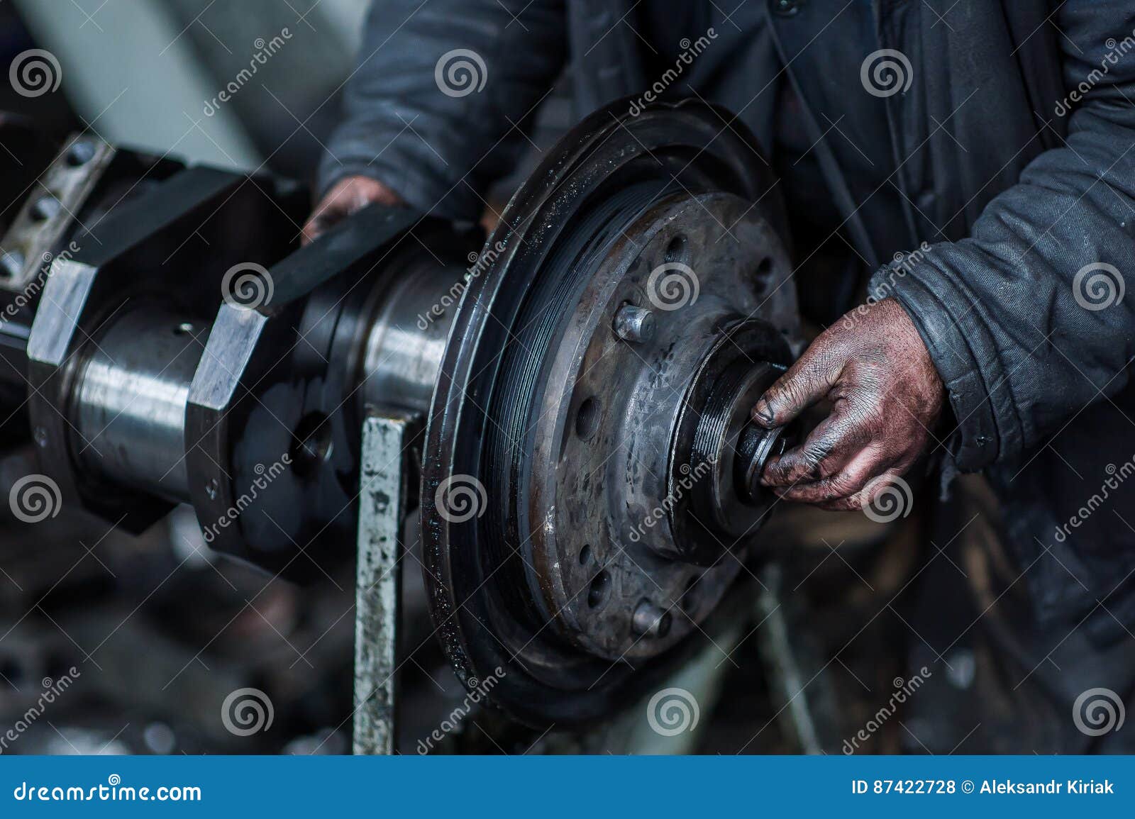 Working Hand in the Engine Oil with the Tools Stock Photo - Image of ...