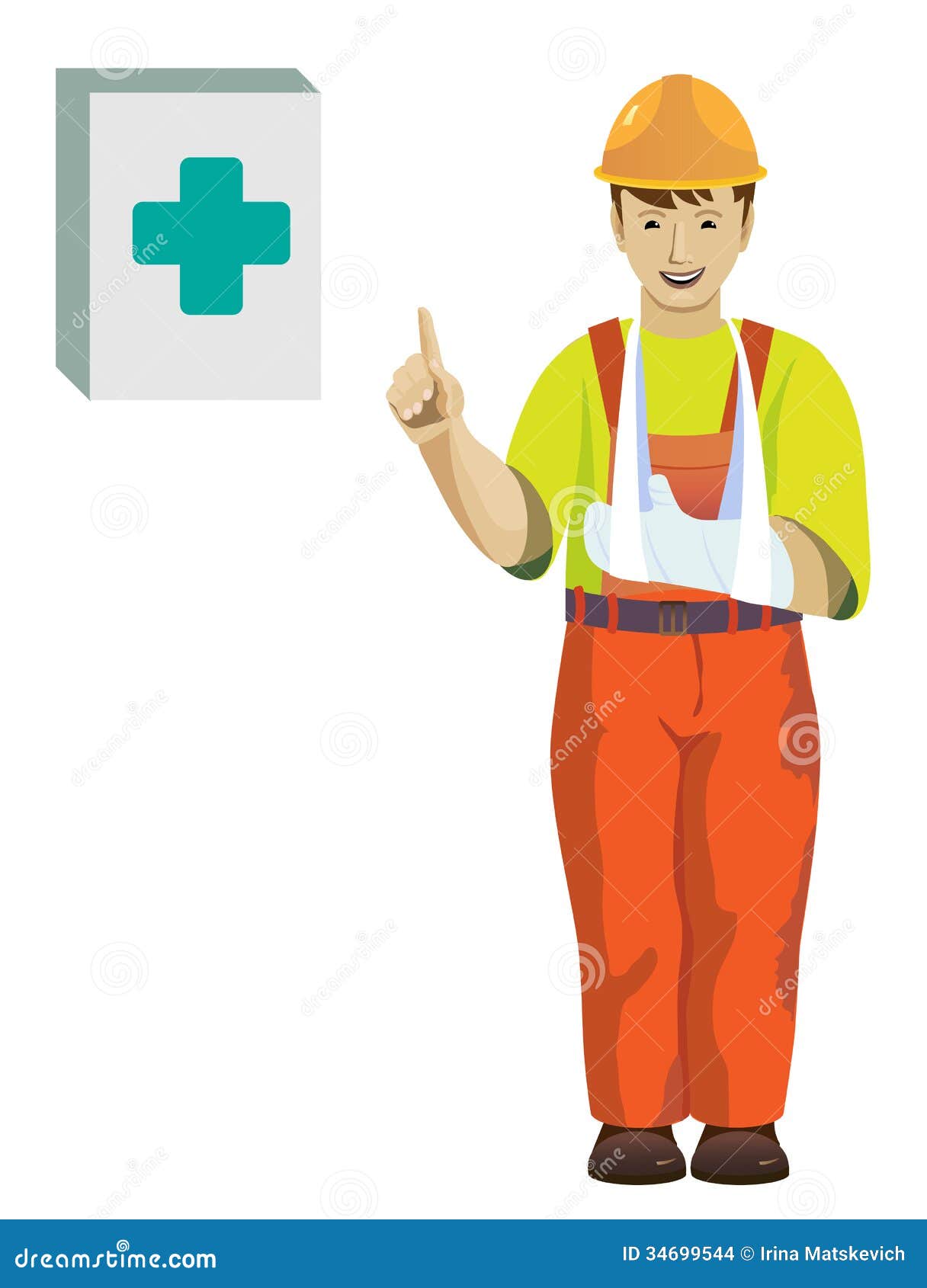 Hand Injury, Be Careful Prevent Accidents, Safety And Health Cartoon ...