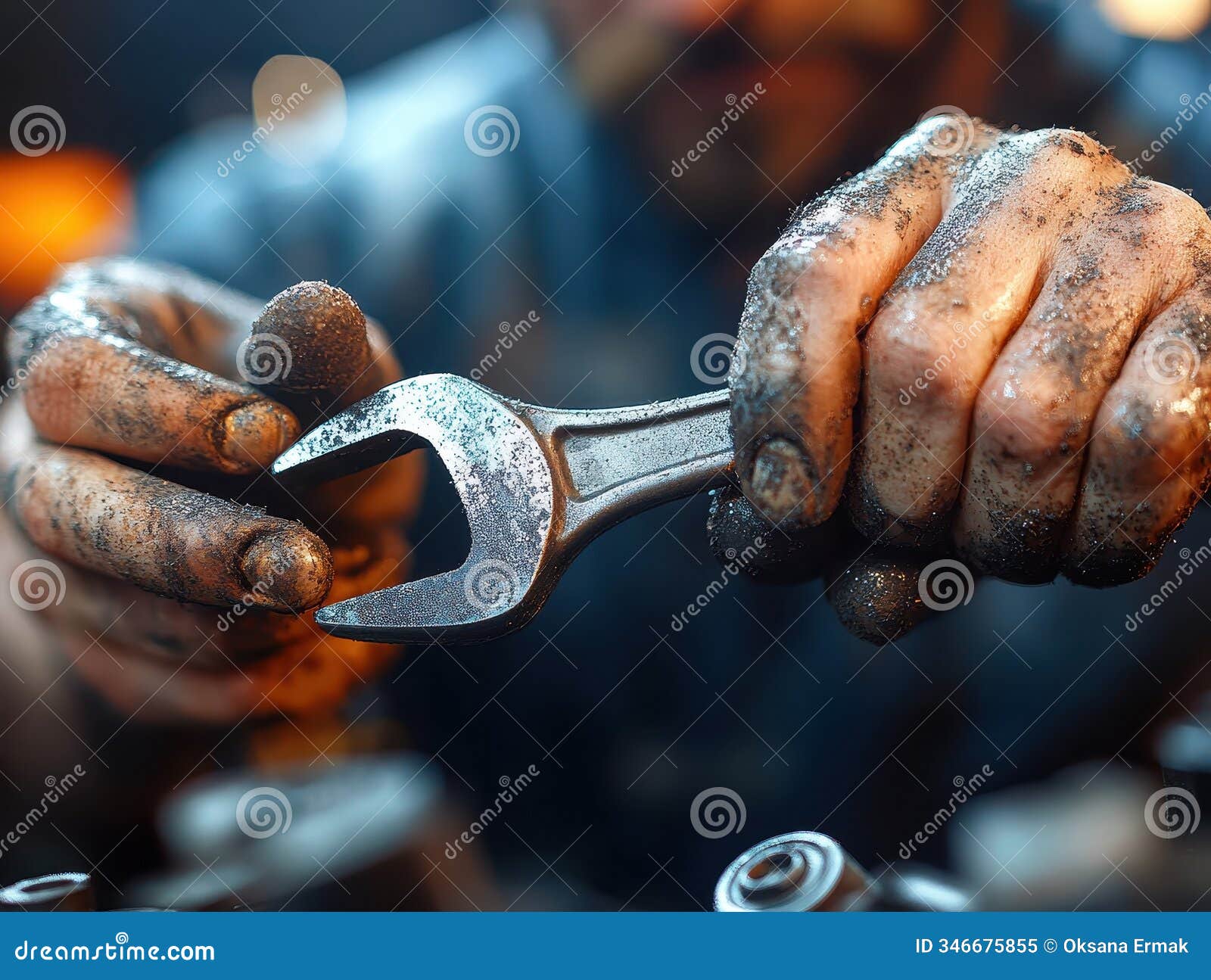 Working Hands Holding Dirty Tool Showcasing Hard Work and Dedication ...