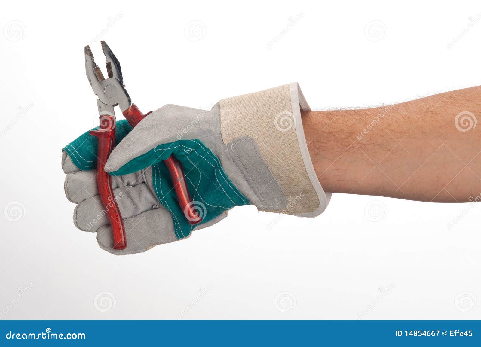 Working hands with pincer stock image. Image of clip - 14854667