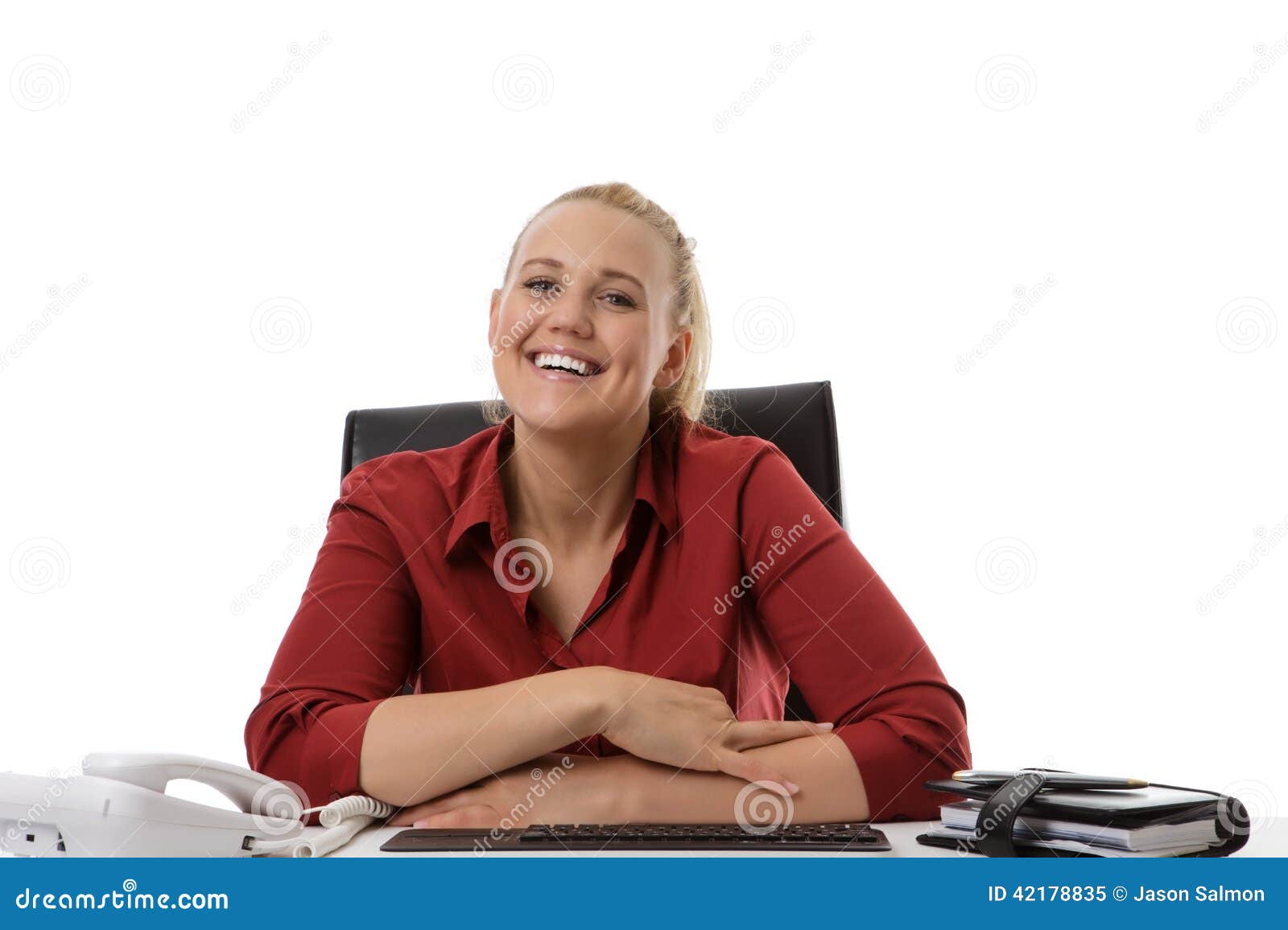 Working hard stock image. Image of businesswoman, smile - 42178835