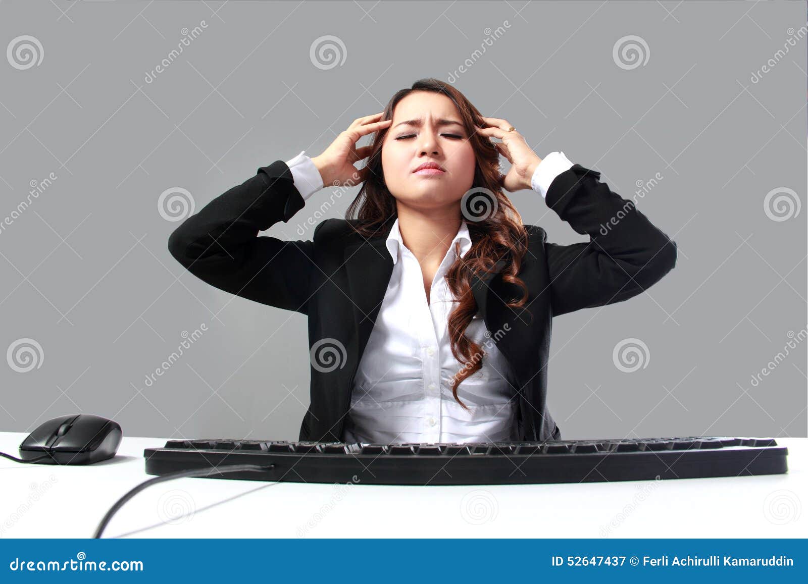 Working computer stock image. Image of person, manager - 52647437