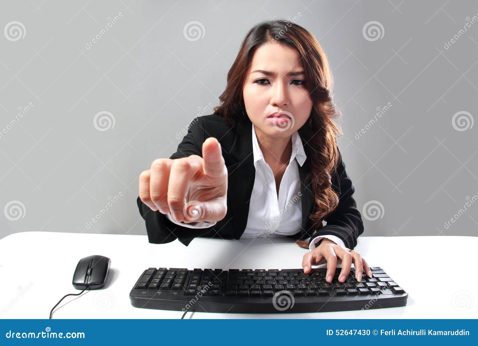 Working computer stock photo. Image of concept, businesswoman - 52647430