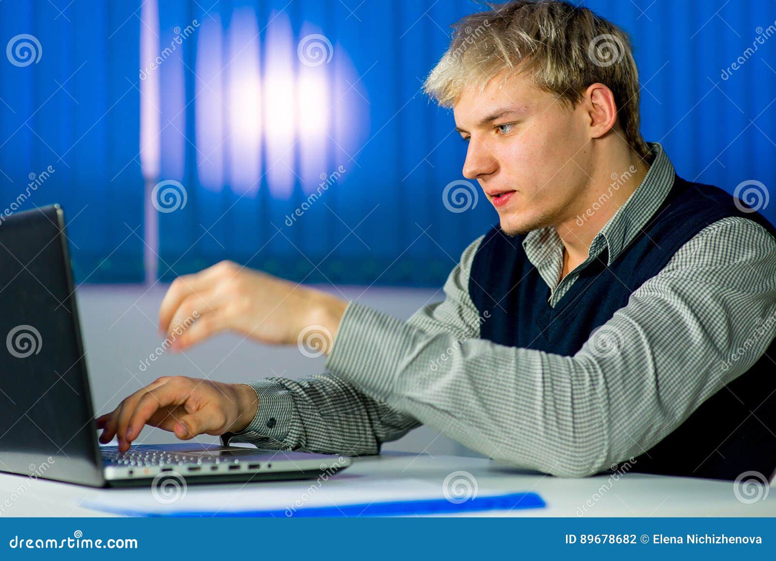 Working hard concept stock photo. Image of monitor, computer - 89678682