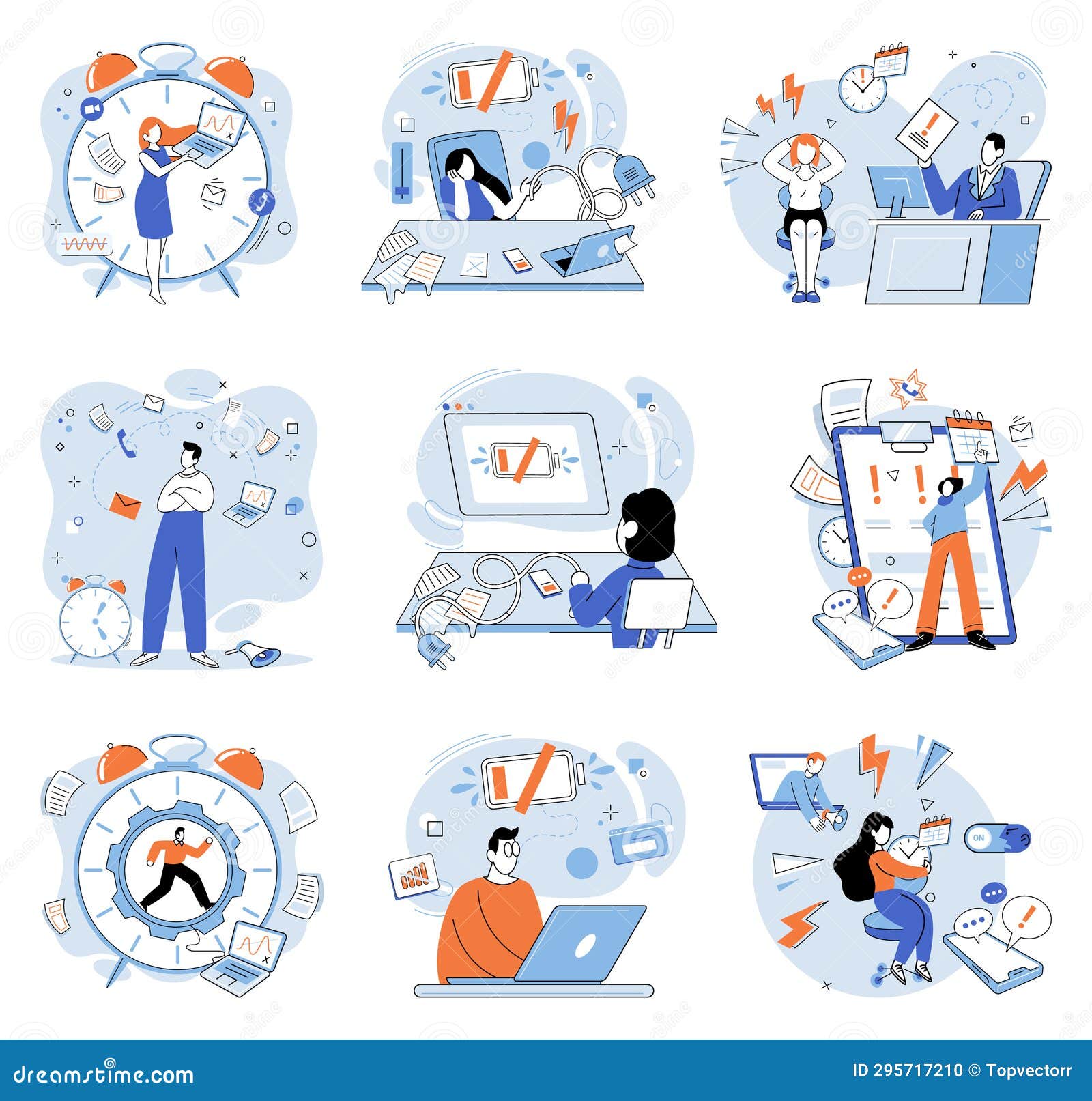 Working Hard. Feeling Frustrated and Exhausted from Working Long Hours ...