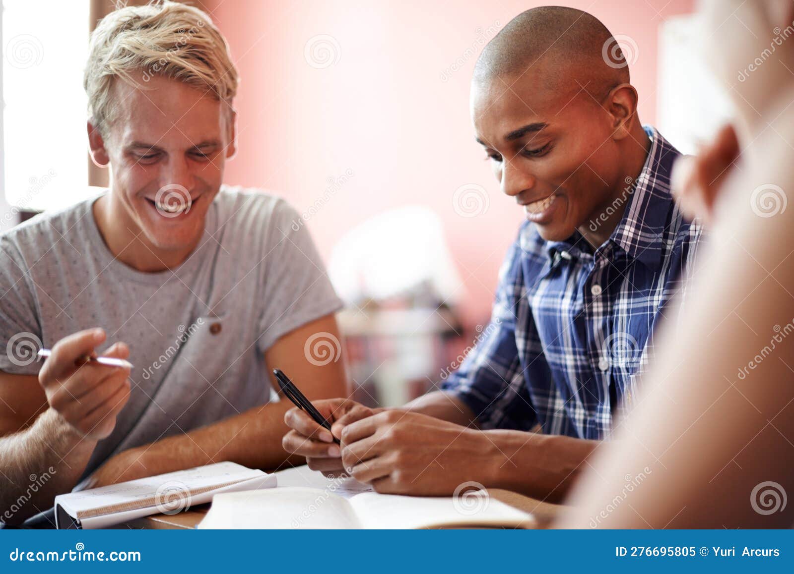 Working Hard for Good Grades. University Students during Class. Stock ...