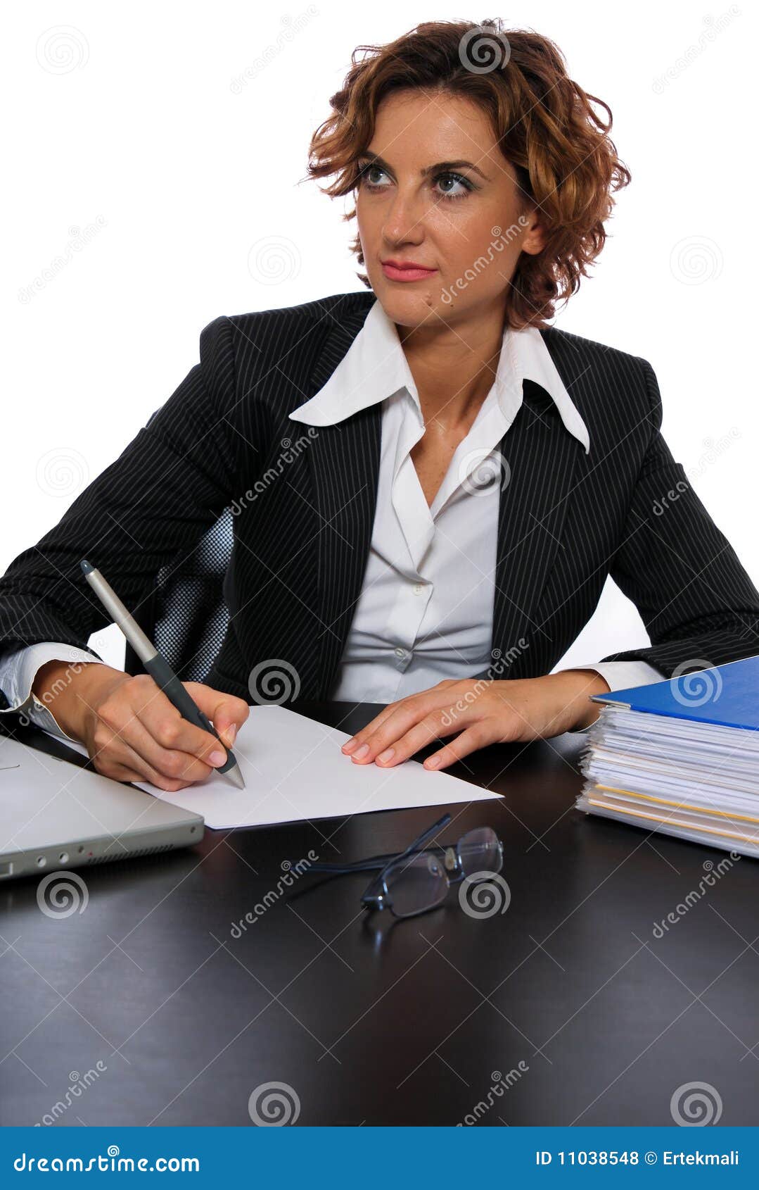 Working Hard Taking Notes stock photo. Image of beauty - 11038548