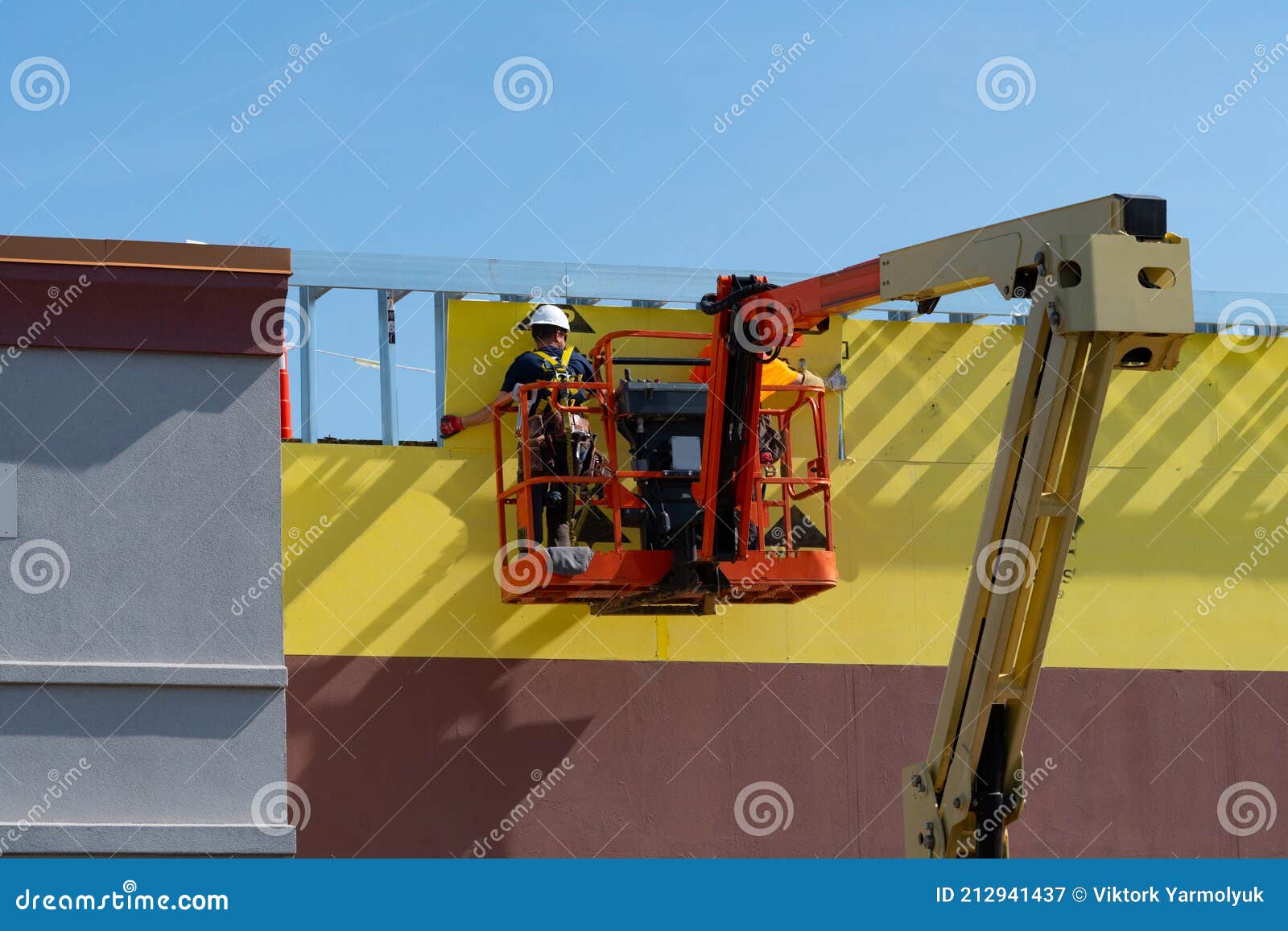 Working at height building editorial photography. Image of build ...