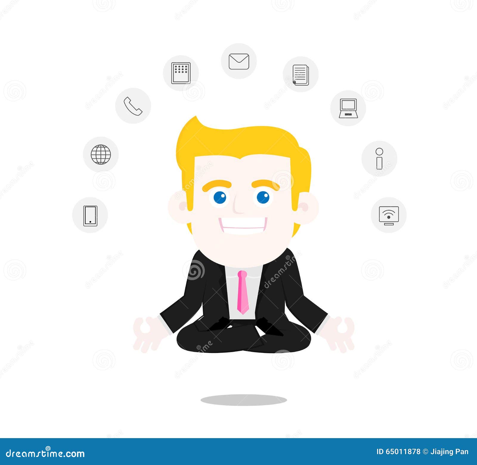 Working in high efficient stock illustration. Illustration of dealing ...