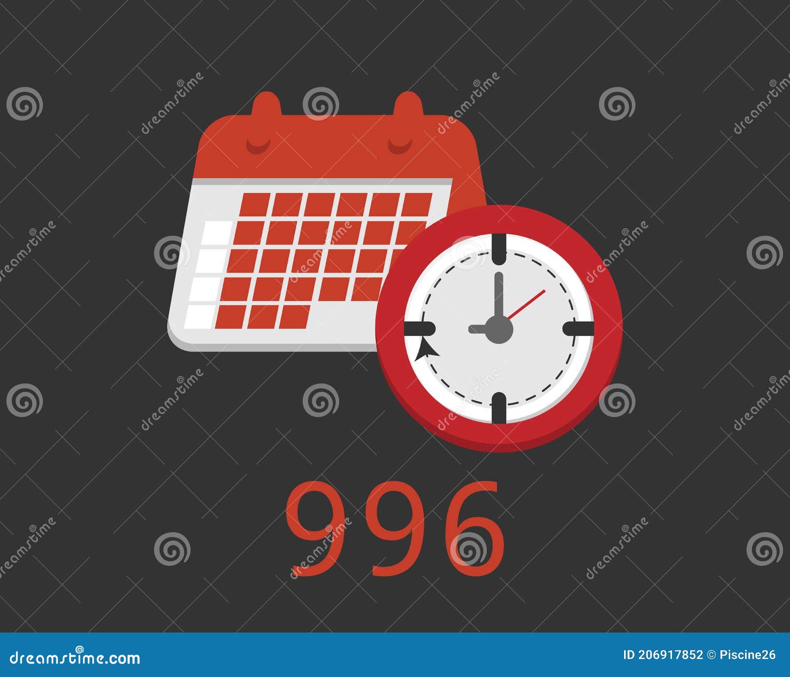996 Working Hour in China Vector Stock Vector - Illustration of china ...