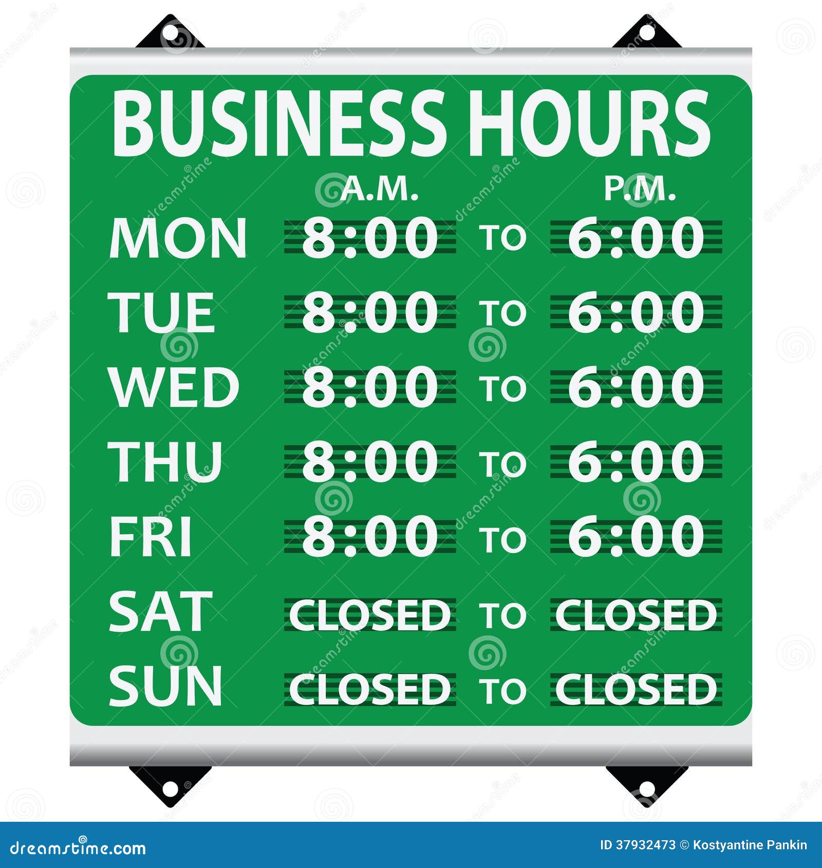 Working hour stock vector. Illustration of shop, vector - 37932473