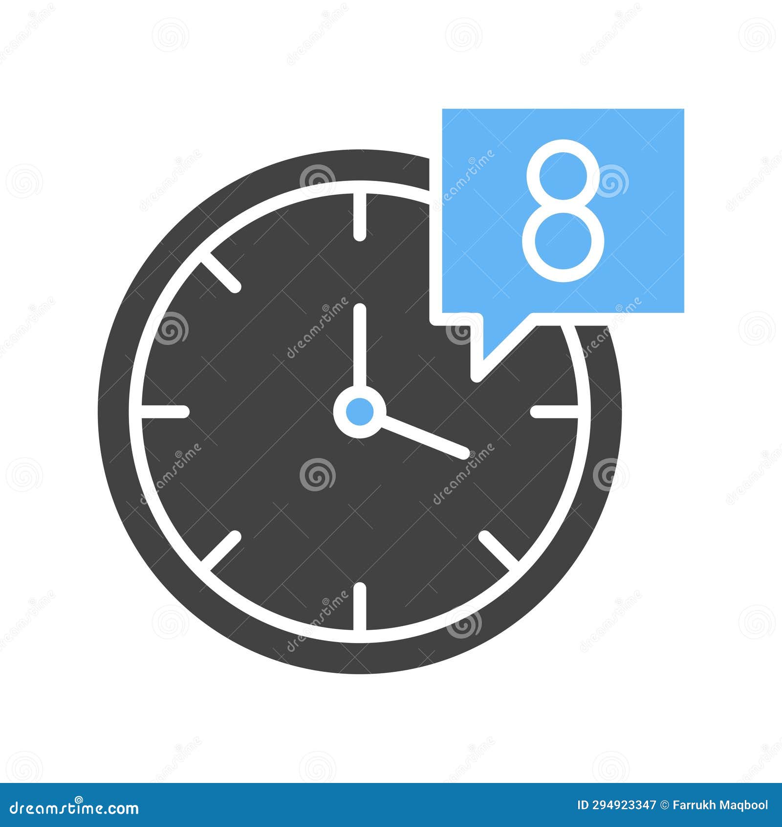 Working Hours Icon Vector Image. Stock Illustration - Illustration of ...