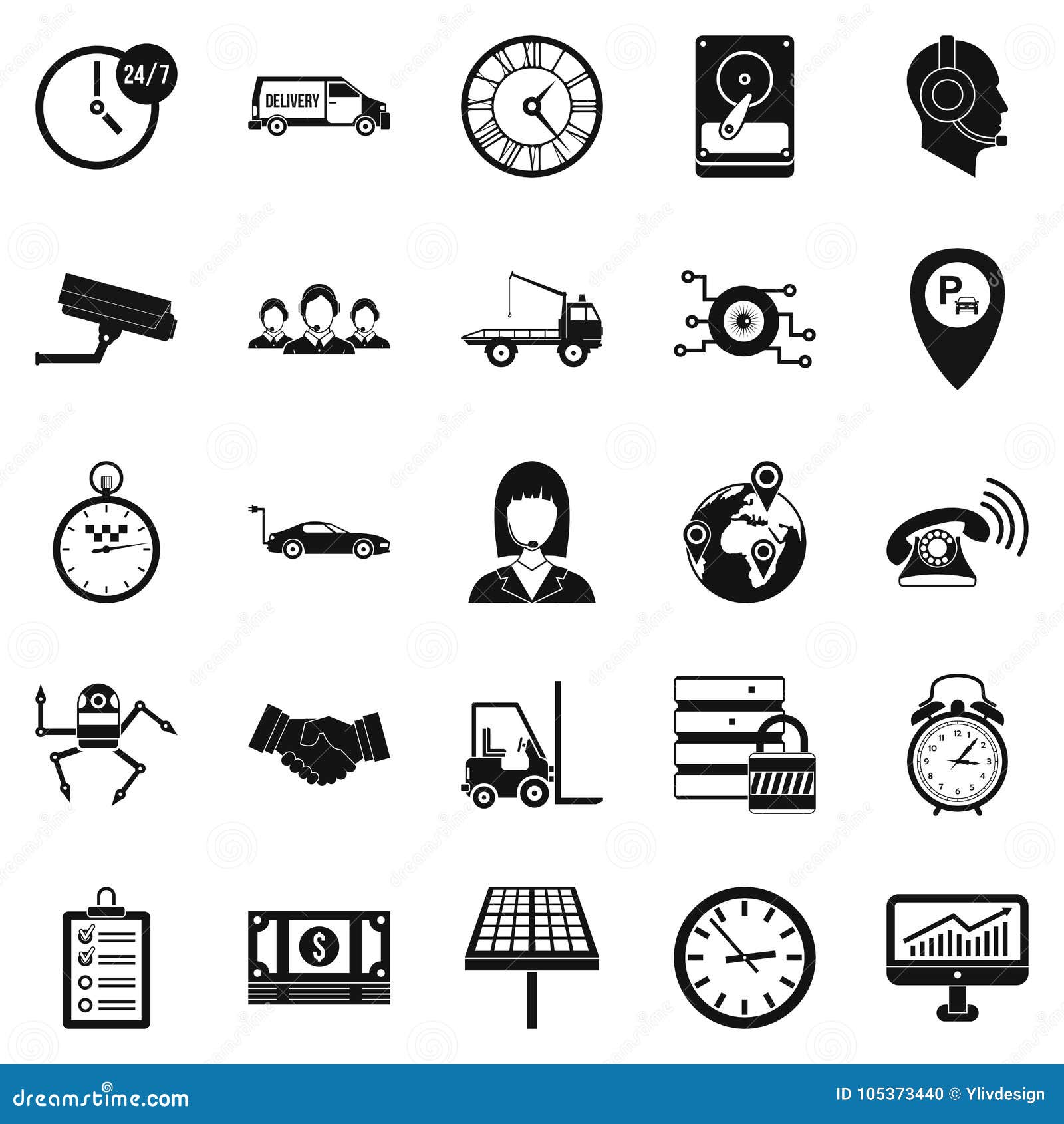 Working Hours Icons Set, Simple Style Stock Vector - Illustration of ... Working Hours Icons Set, Simple Style Stock Vector - Illustration of ...
