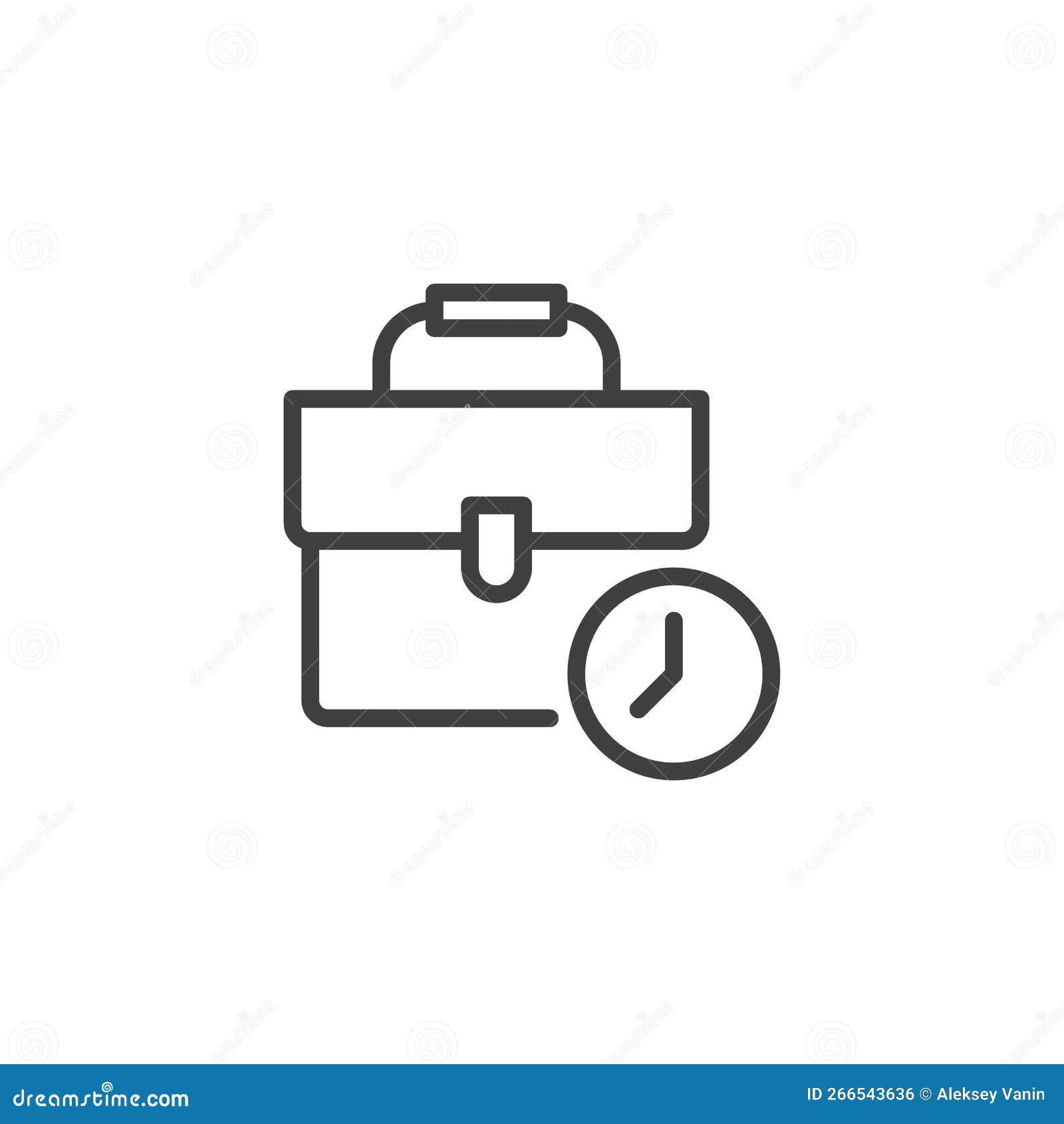 Working hours line icon stock vector. Illustration of line - 266543636