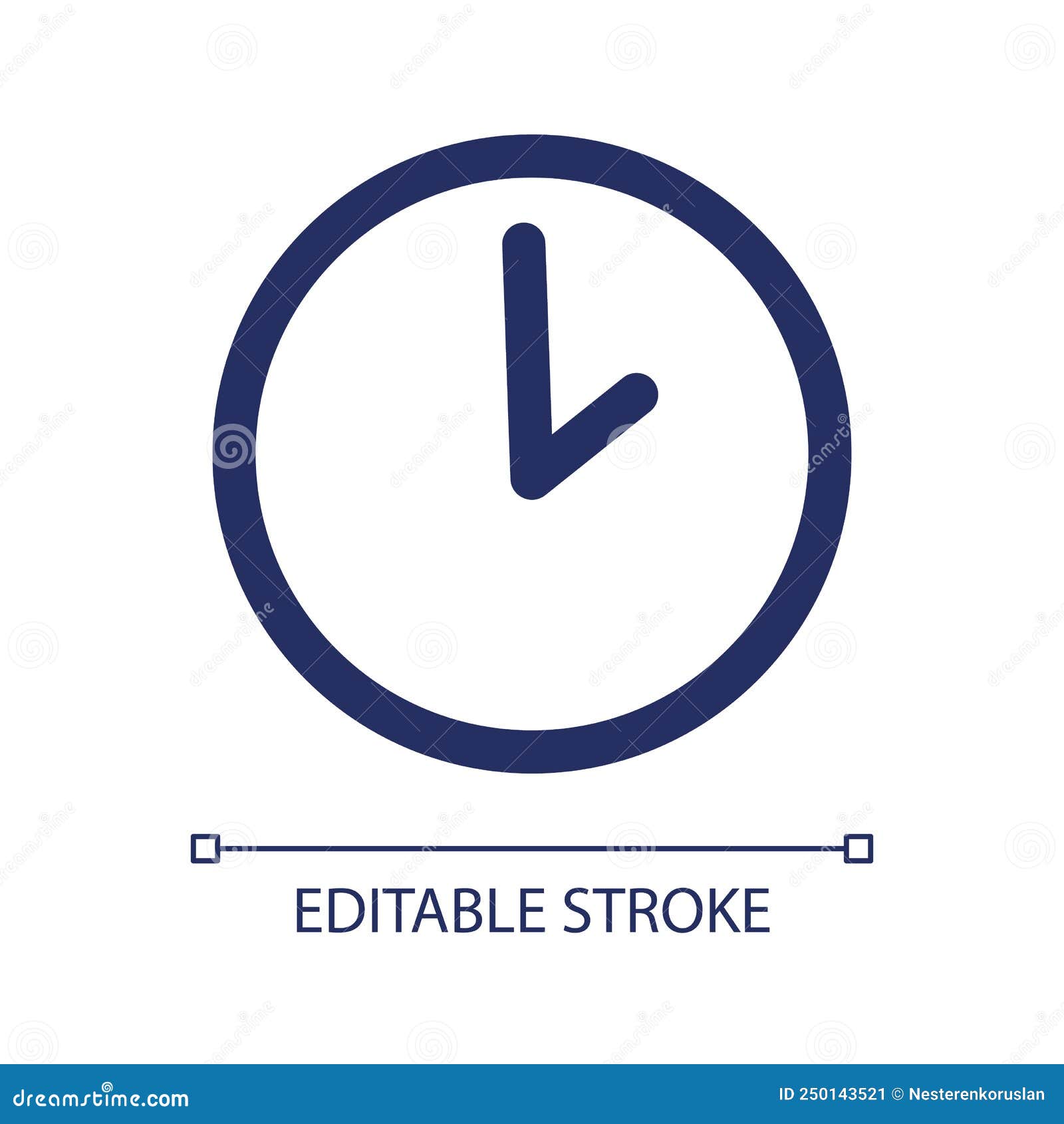 Working Hours Linear Ui Icon Stock Vector - Illustration of linear ...