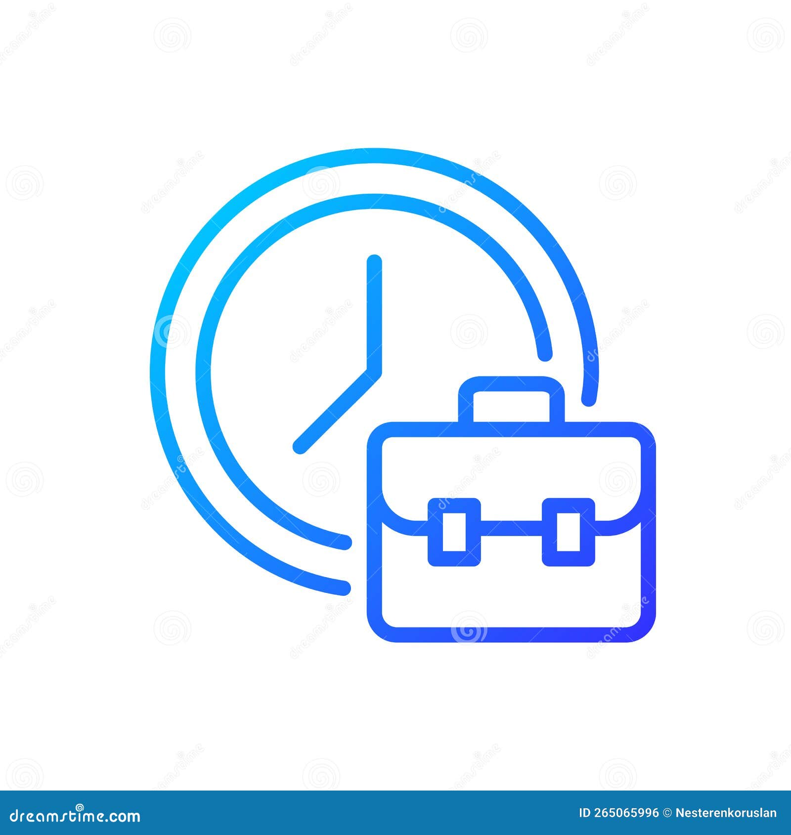 Working Hours Pixel Perfect Gradient Linear Vector Icon Stock ...