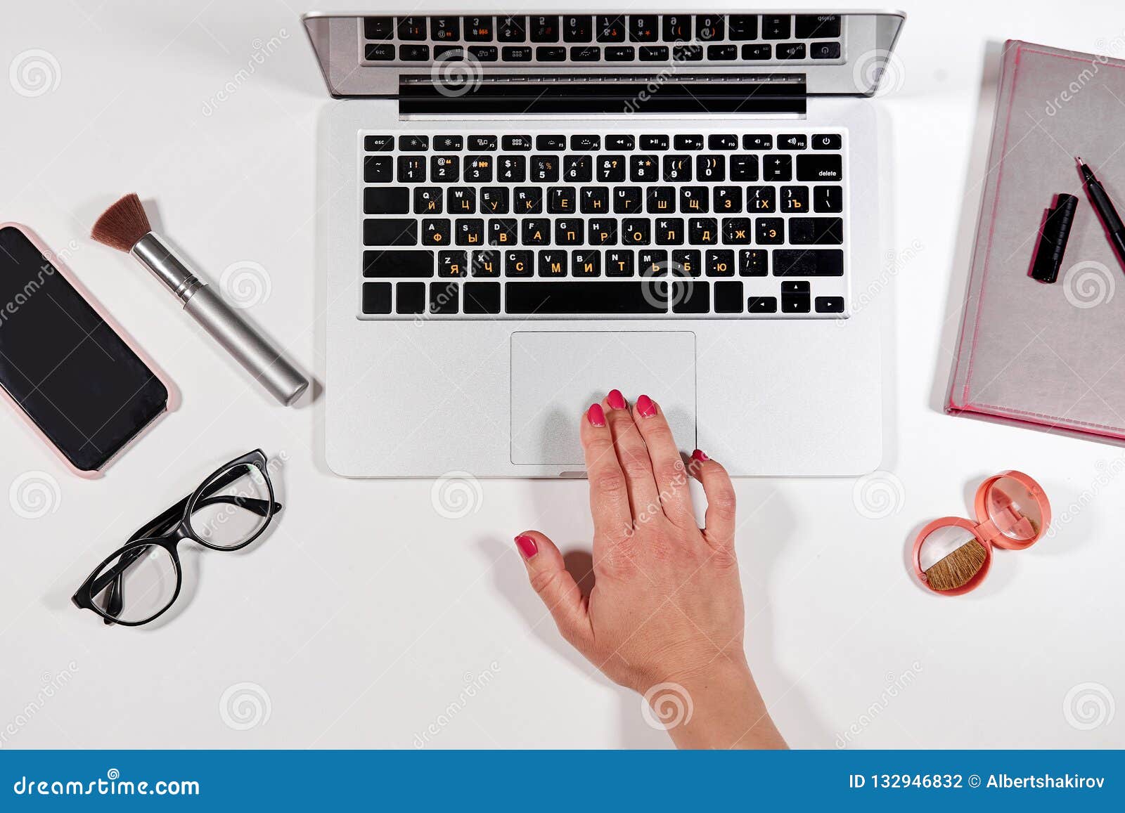 Working Hours. Secretary Typing a Document at Work Stock Photo - Image ...