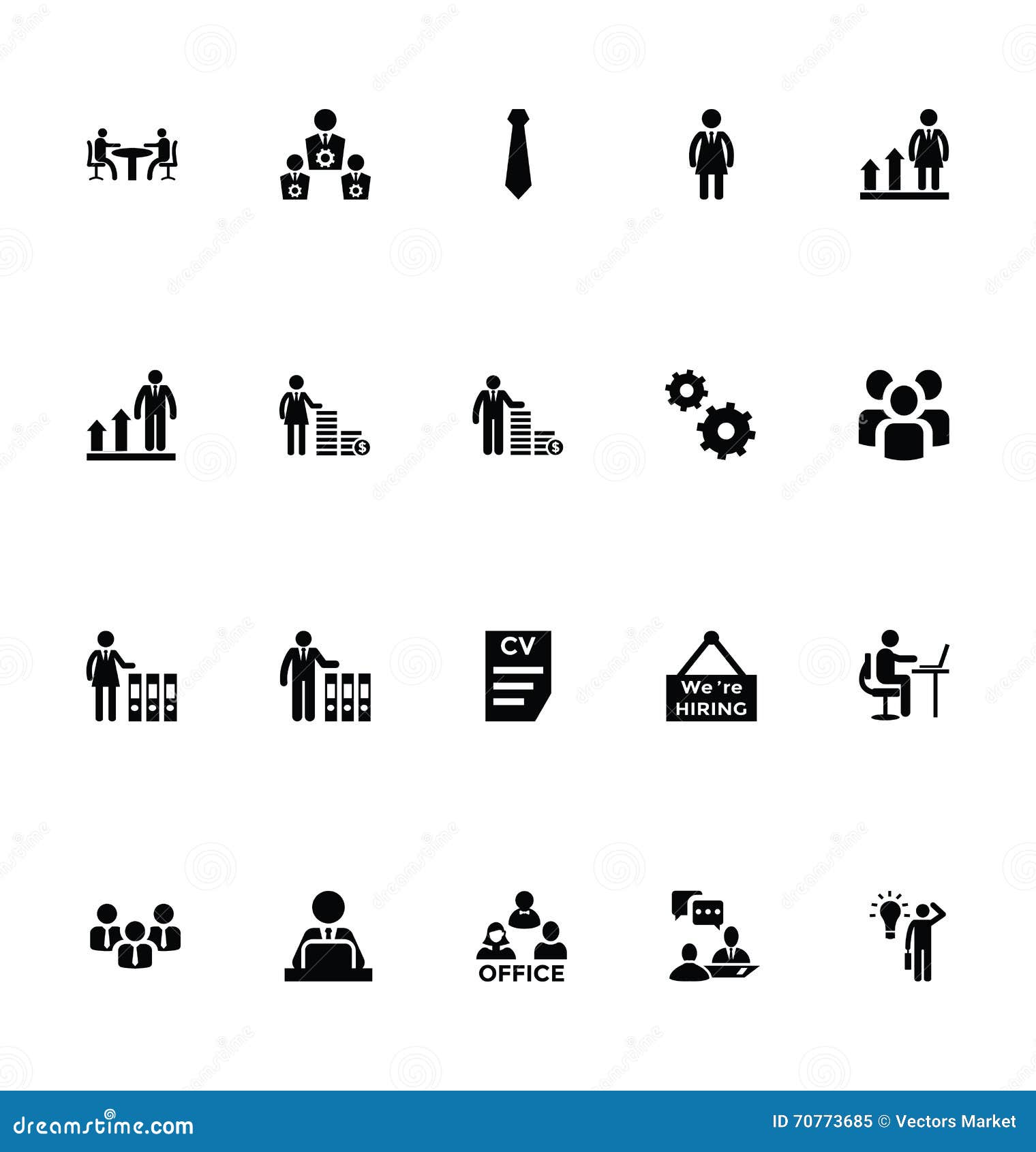 Working Human Vector Icons 5 Stock Illustration - Illustration of dock ...