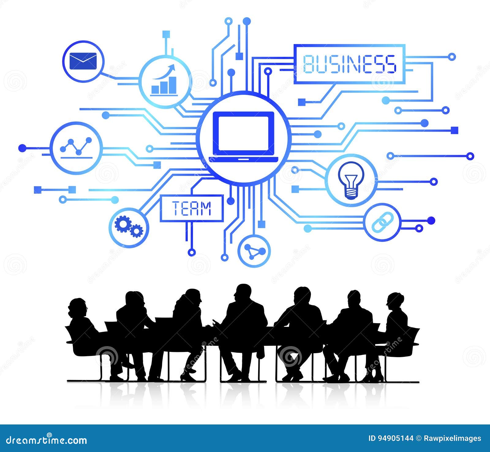 Working with Imagination Business Concept Stock Illustration ...