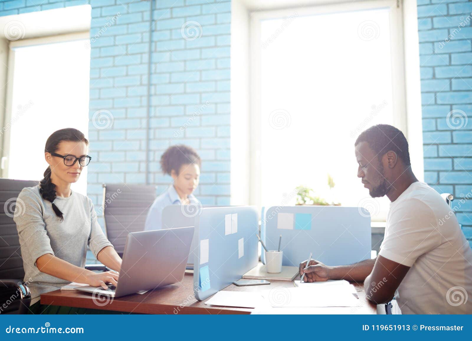 Working individually stock image. Image of openspace - 119651913