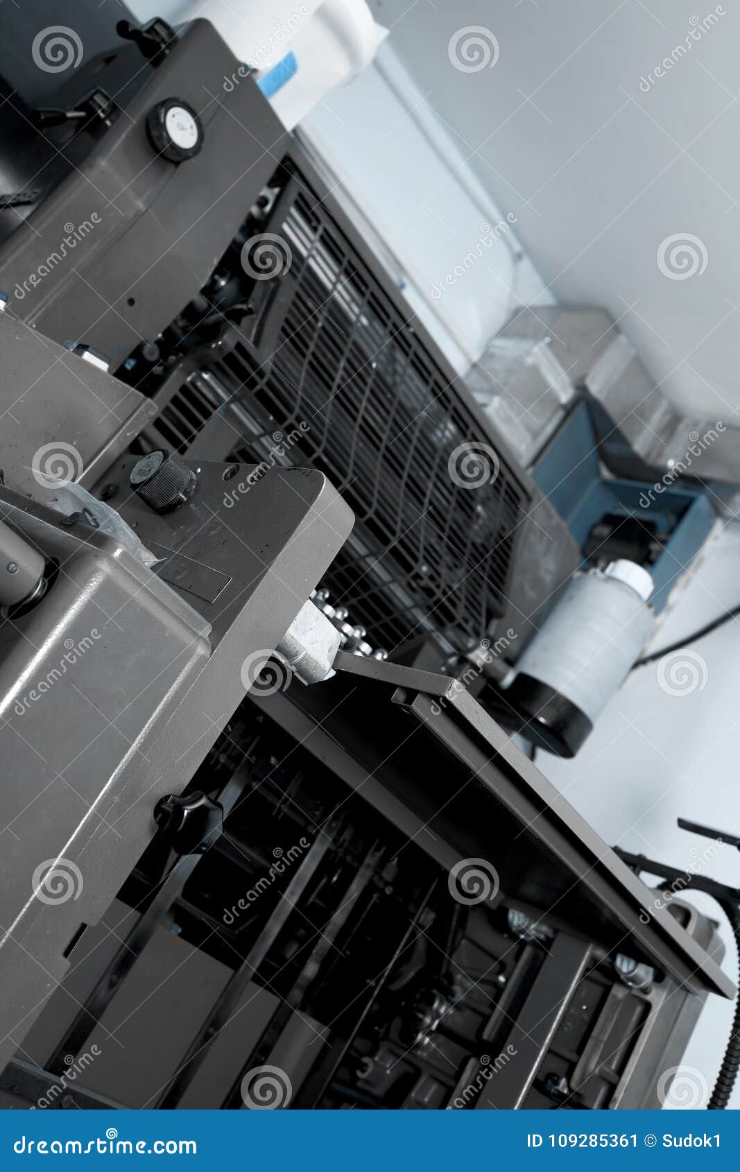 Working Industrial Machine in the Basement of Building Stock Image ...