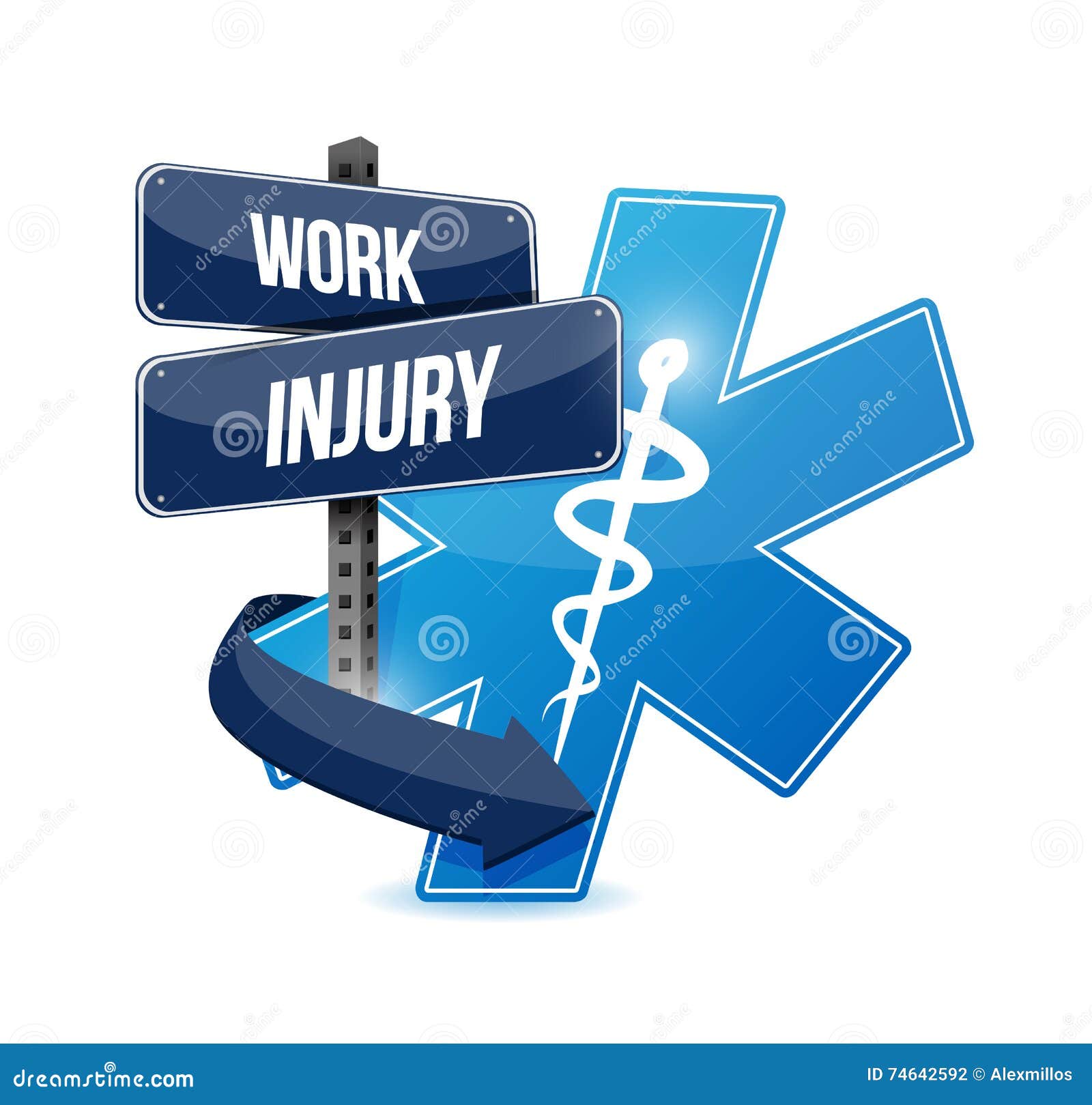 Working Injury Sign Concept Graphic Stock Illustration - Illustration ...