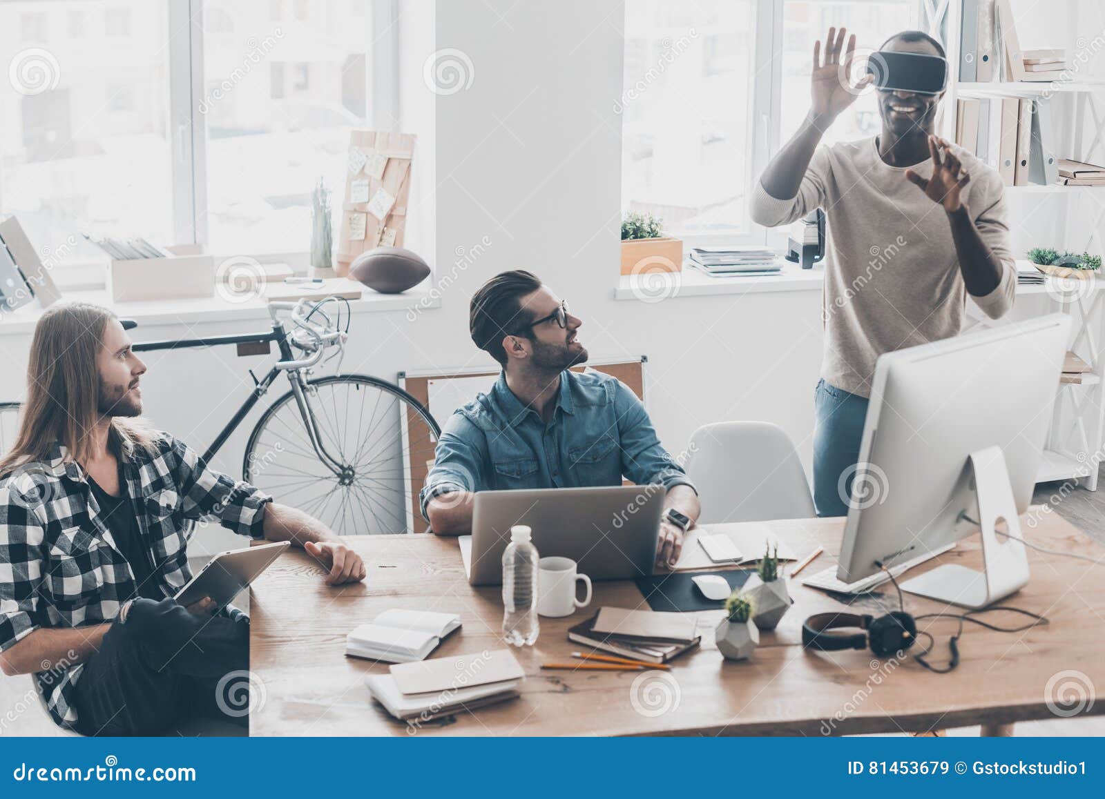 Working with Innovative Technologies. Stock Image - Image of creative ...