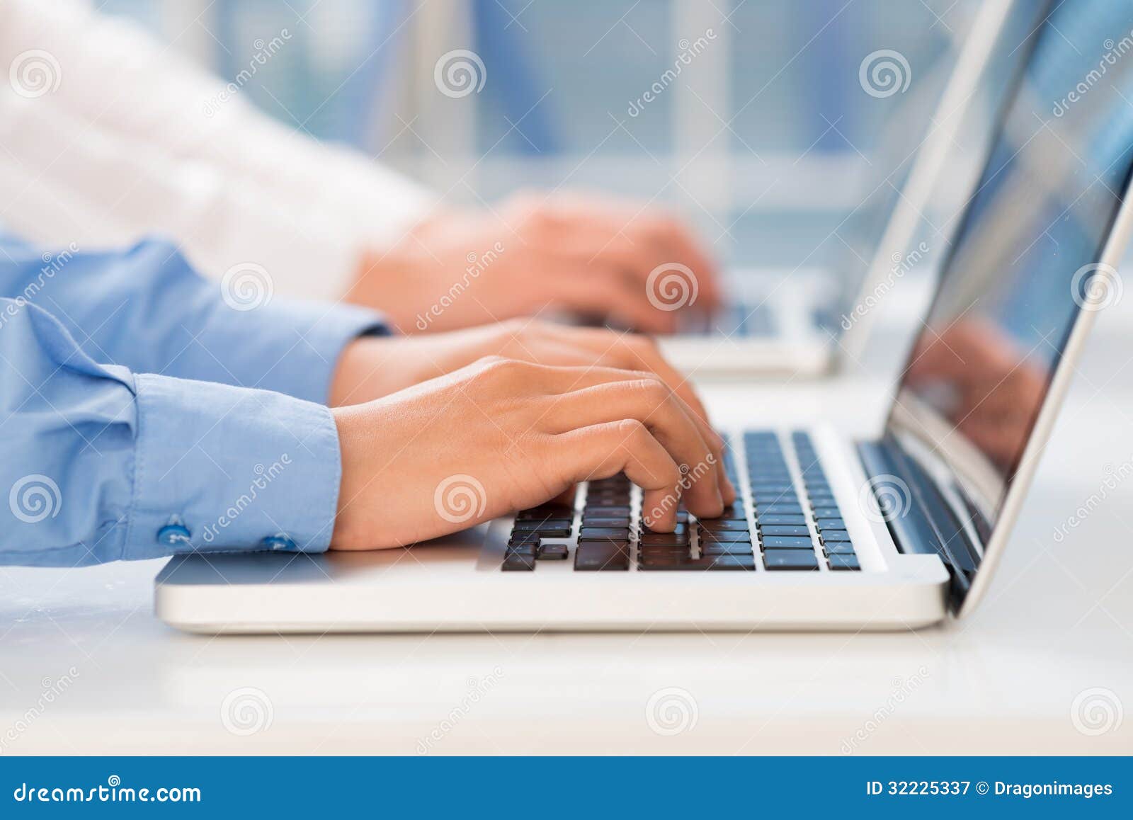 Working in the Internet stock image. Image of partners - 32225337