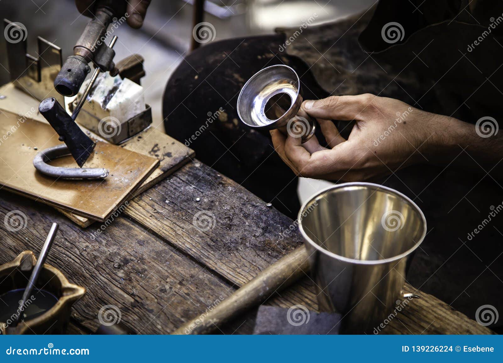 Working with iron stock photo. Image of industrial, retro - 139226224