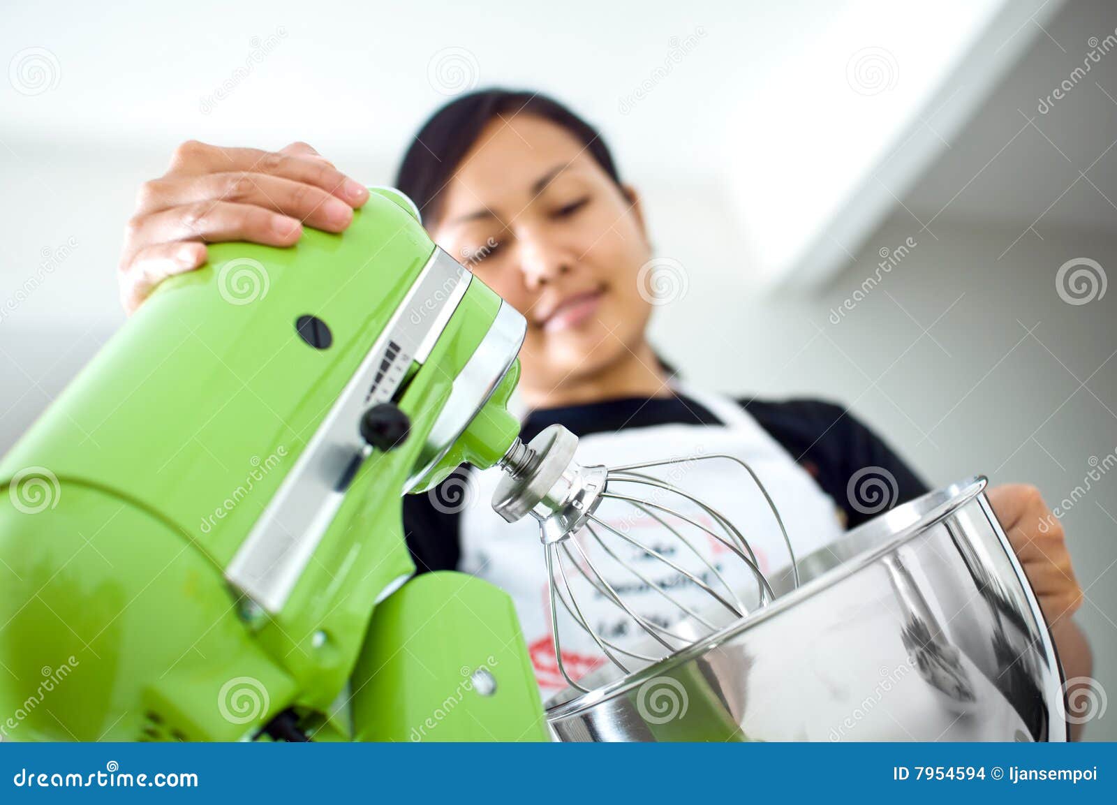 Working at the kitchen stock photo. Image of female, women - 7954594