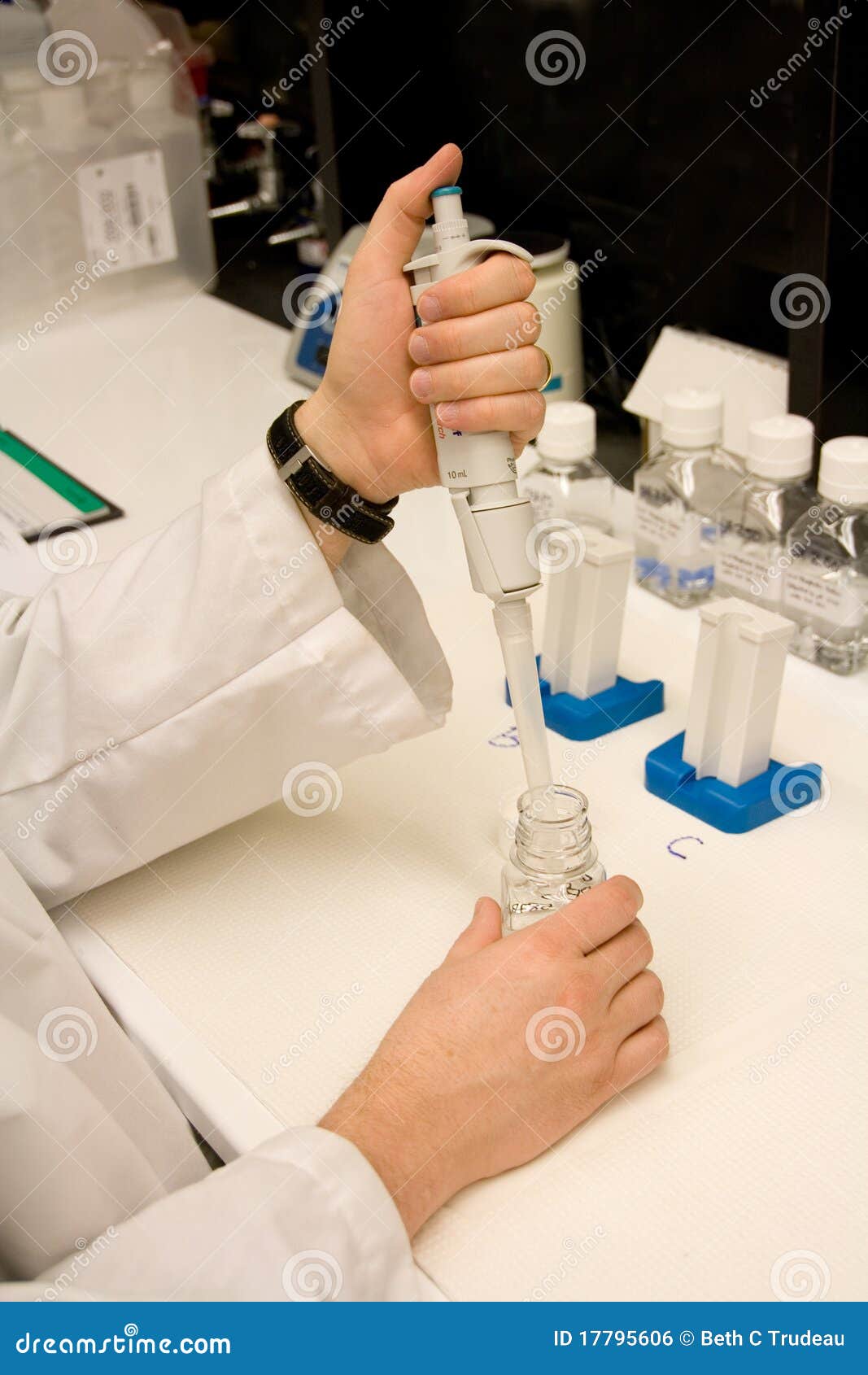Working at a Lab Bench stock photo. Image of compare - 17795606
