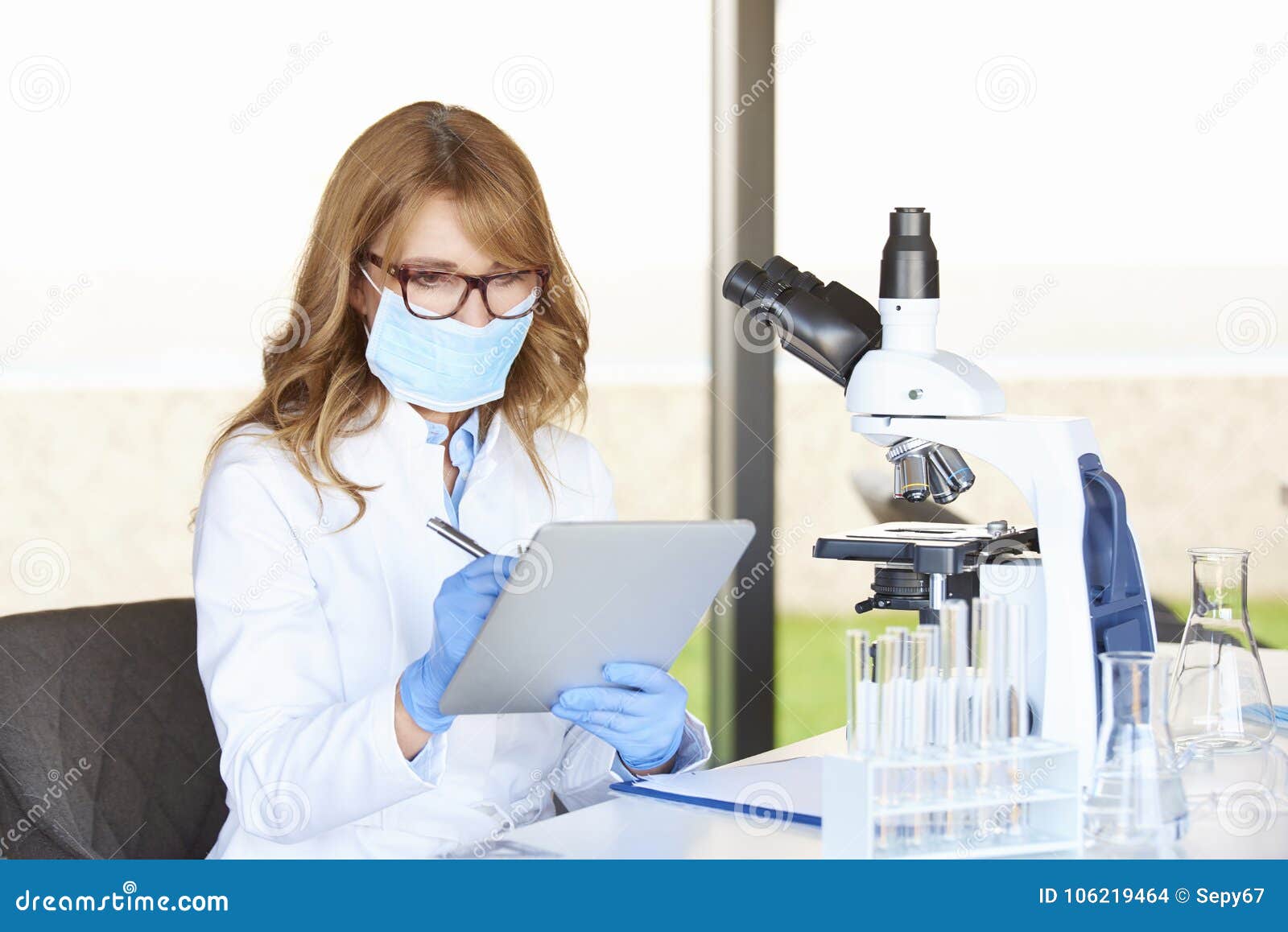 Working in the laboratory stock photo. Image of tests - 106219464