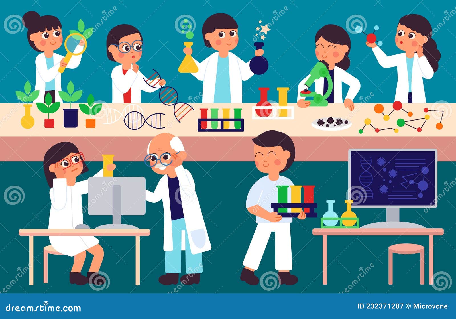 Working in Laboratory. Scientist and Doctor Collaboration, Lab Research ...