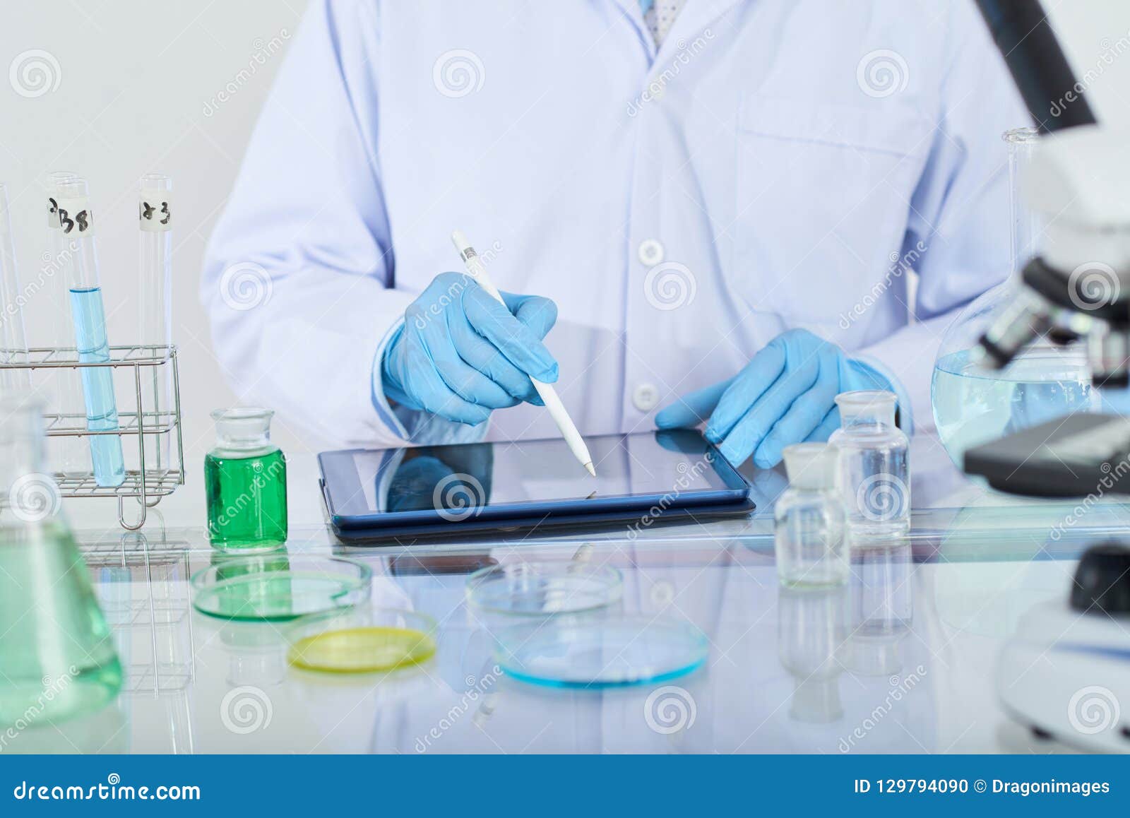 Working in laboratory stock photo. Image of device, service - 129794090