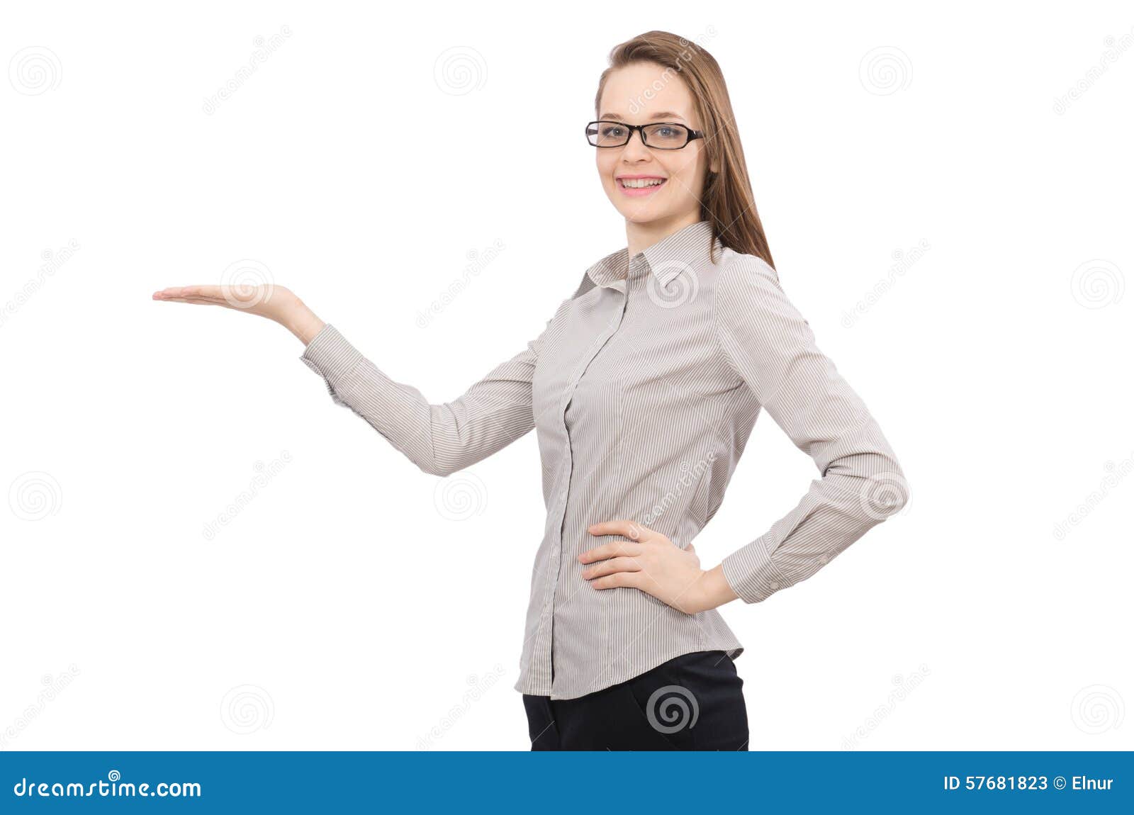 Working Lady Isolated on White Stock Image - Image of employee ...