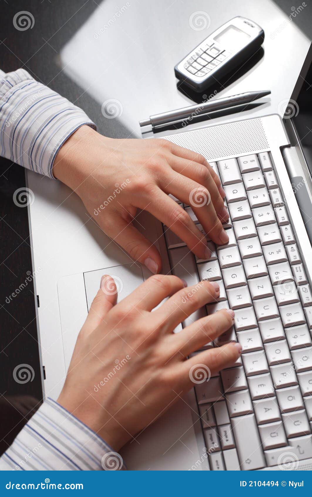 Working On Laptop Stock Images - Image: 2104494