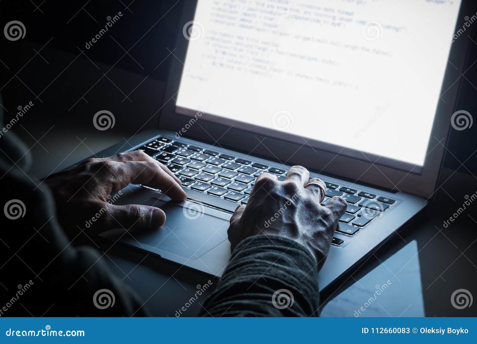 Working at Laptop Pc at Night Stock Image - Image of browse, parts ...