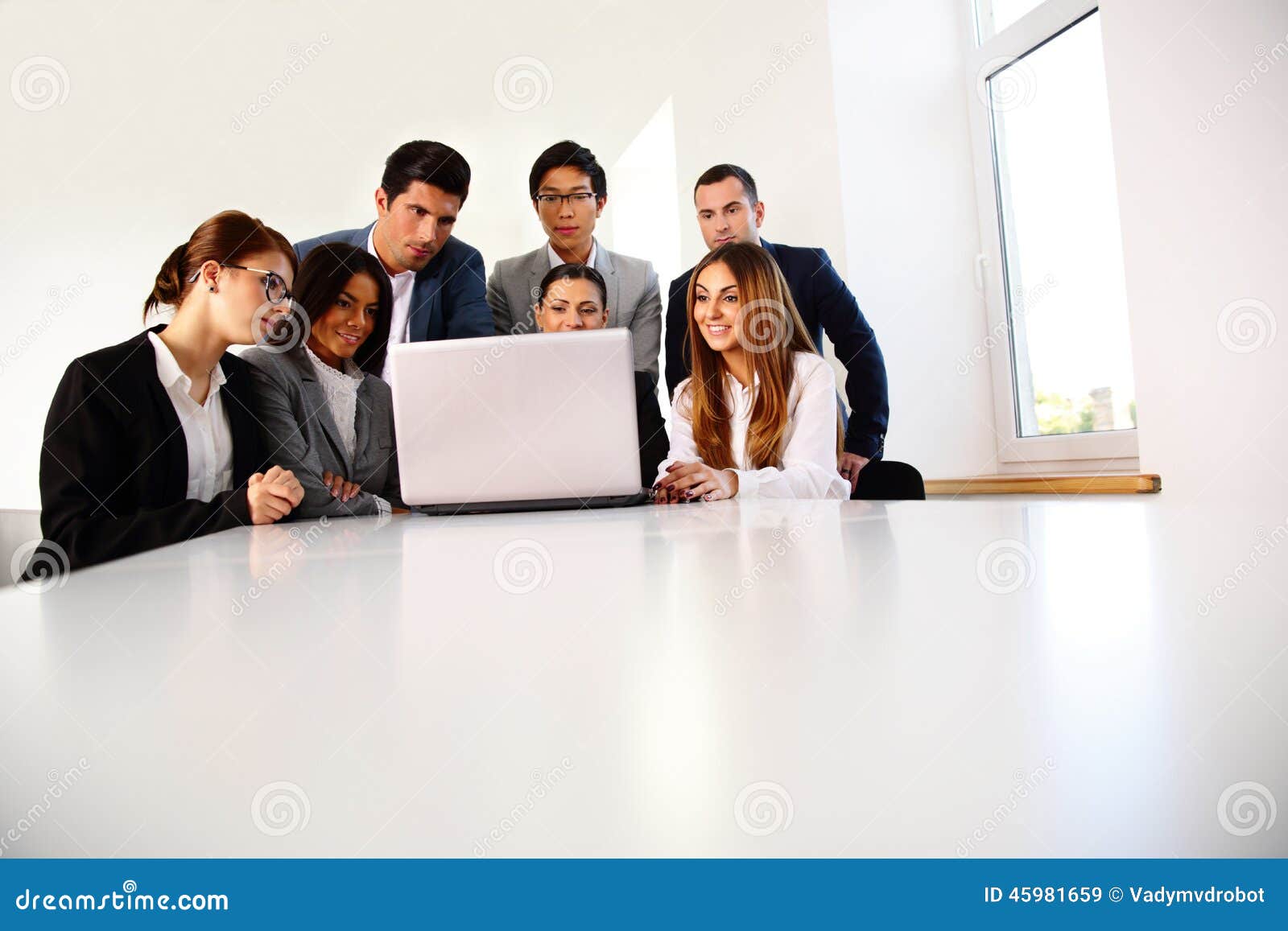 Working on the Laptop Together Stock Image - Image of expertise ...