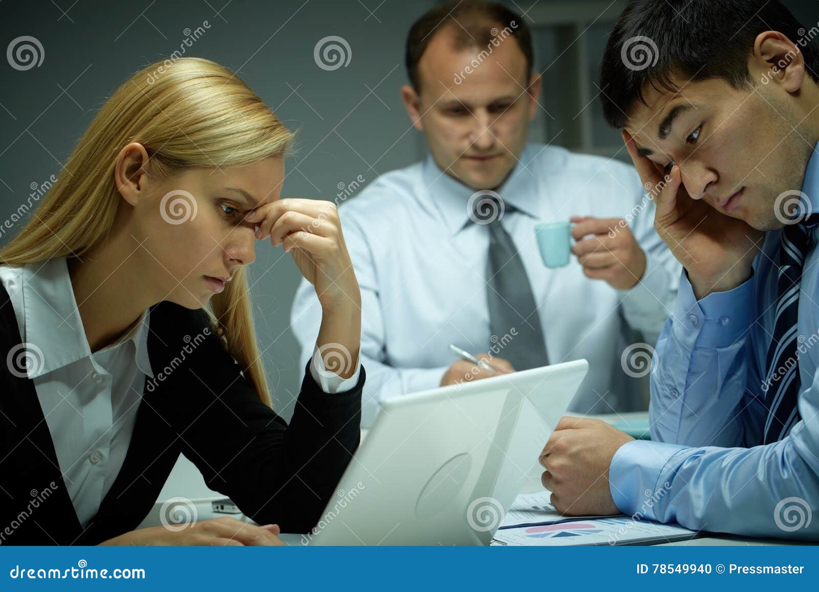 Working late stock photo. Image of dark, women, extra - 78549940