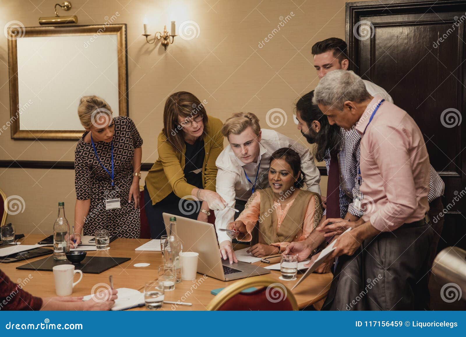 Working Late Together To Get Work Finished Stock Image - Image of ...