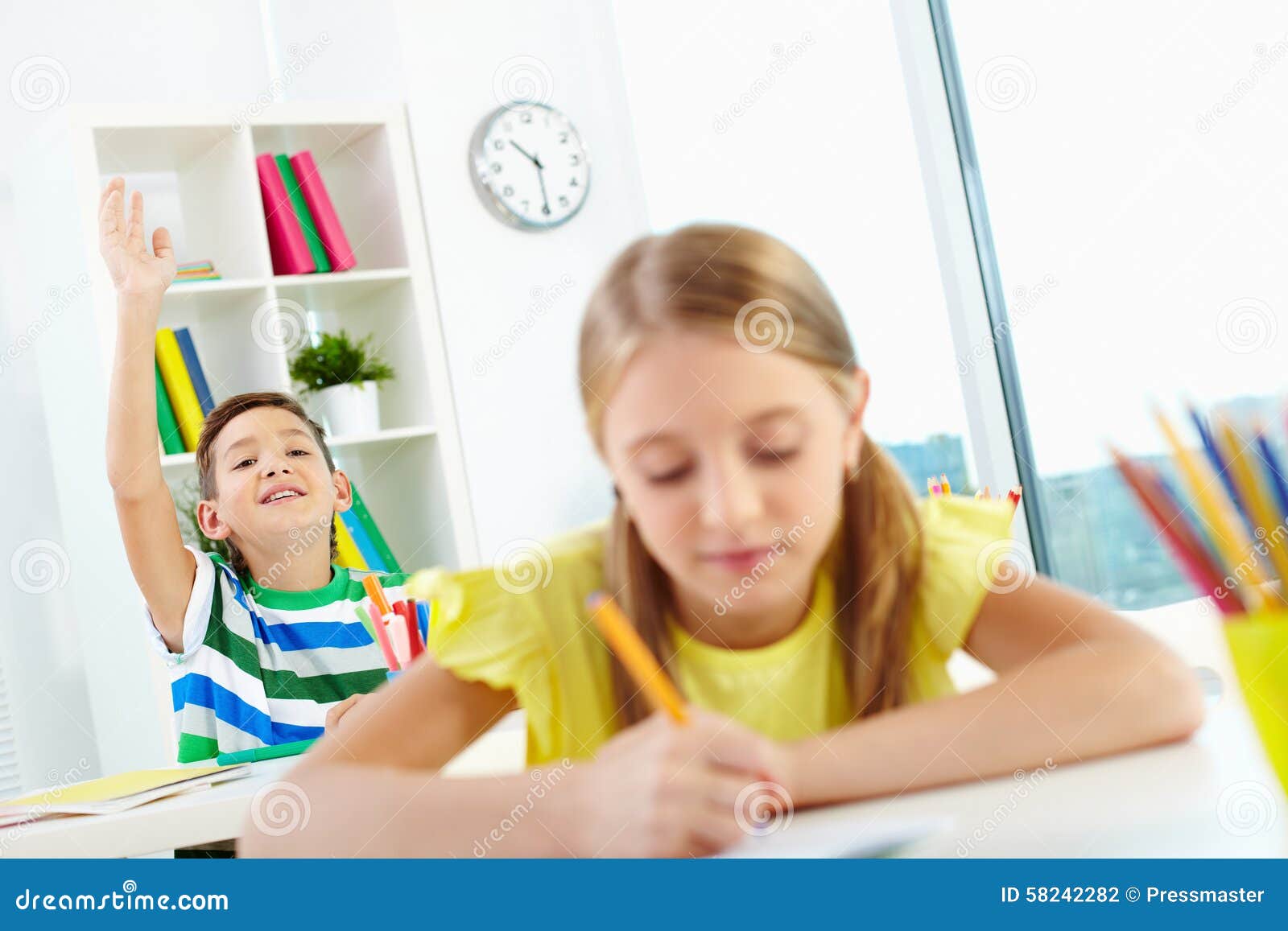 Working at lesson stock photo. Image of academic, learn - 58242282