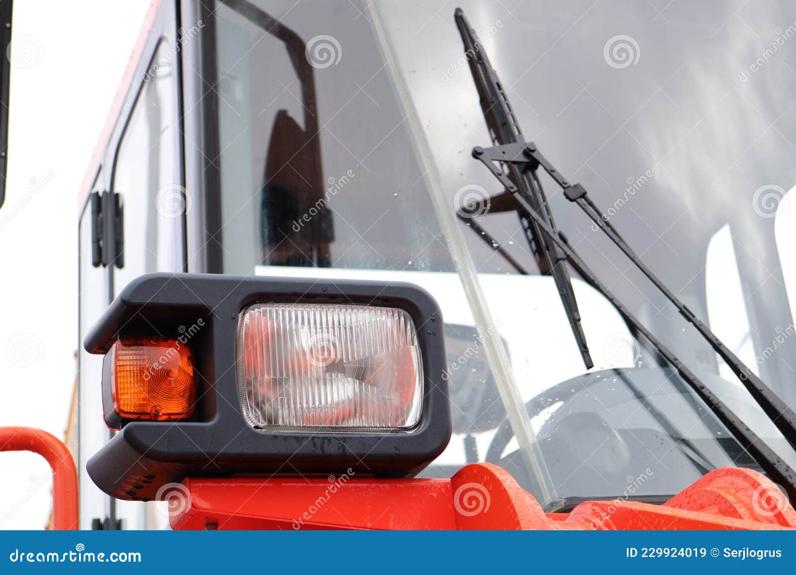 The Working Light of a Modern Tractor. Stock Image - Image of farm ...