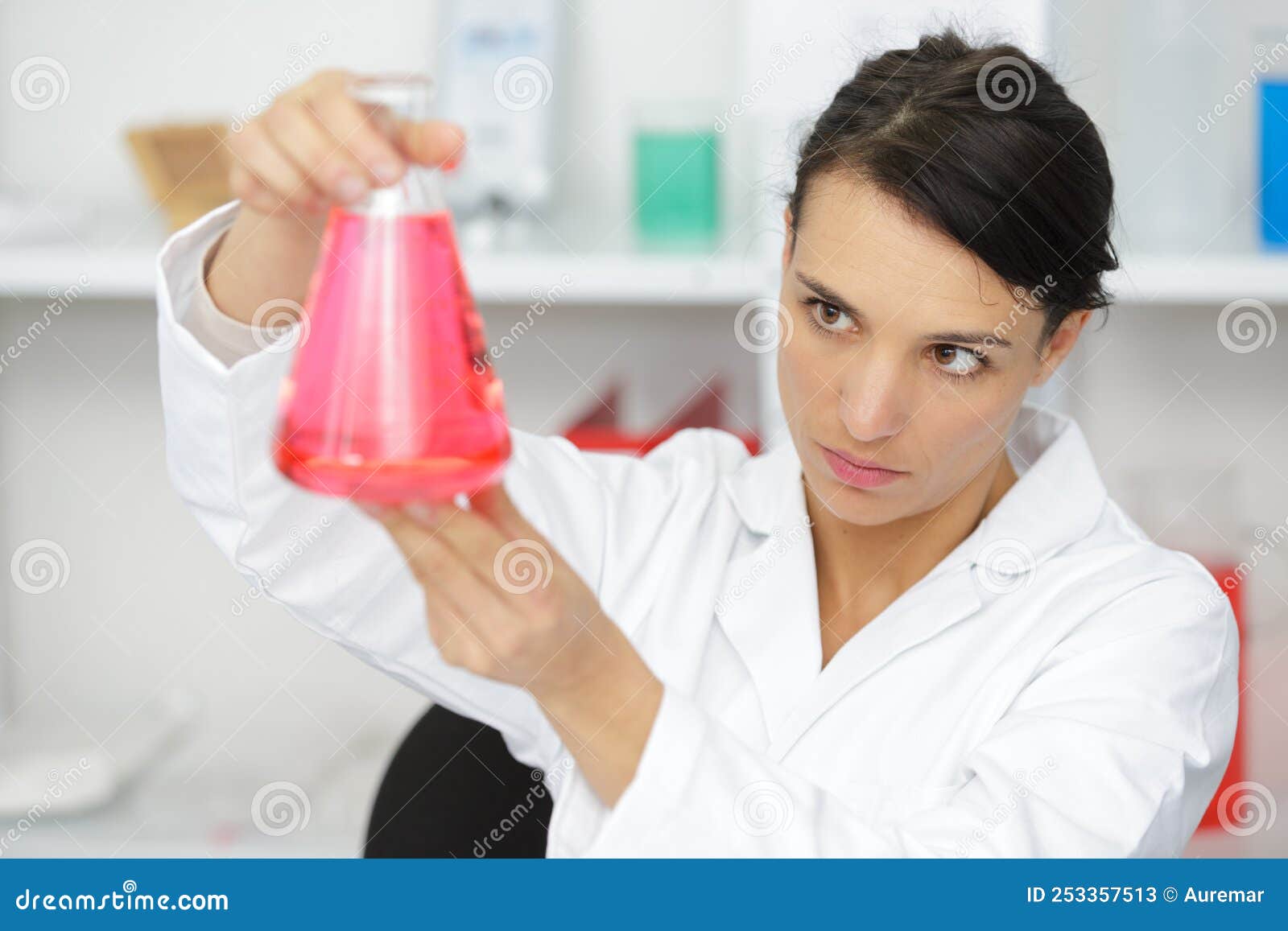 Working with liquid in lab stock image. Image of microbiology - 253357513