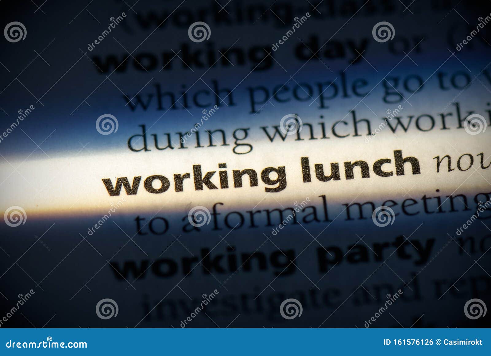 Working lunch stock photo. Image of writing, close, definition - 161576126