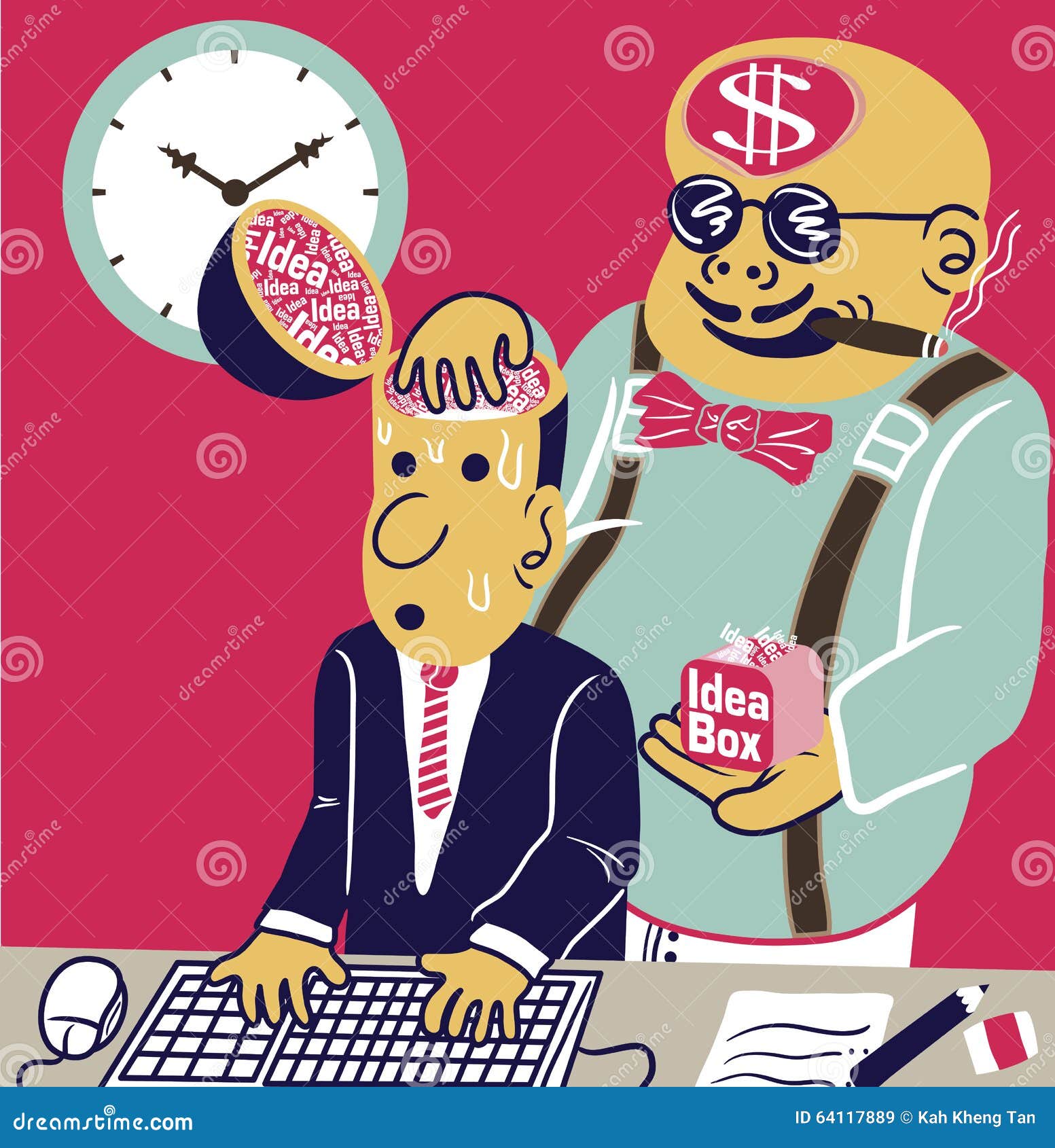 Working Machine stock illustration. Illustration of clock - 64117889