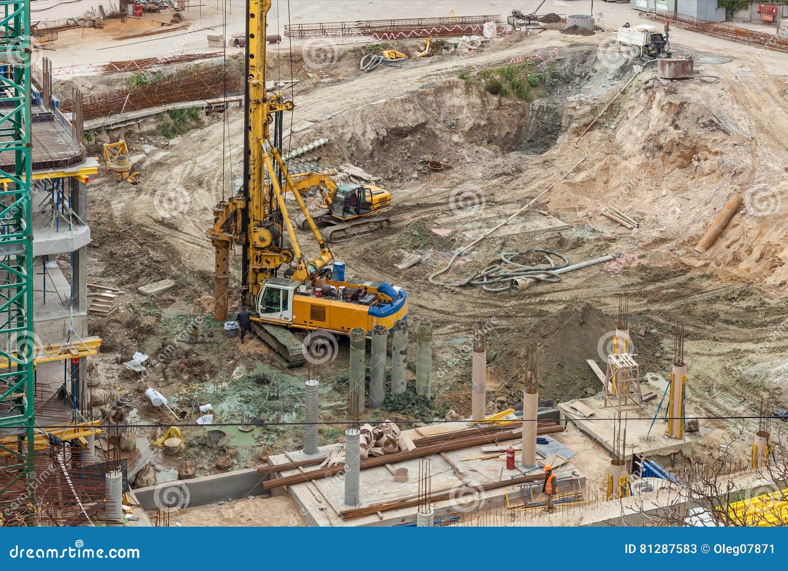 Working machine. stock image. Image of build, blue, focus - 81287583